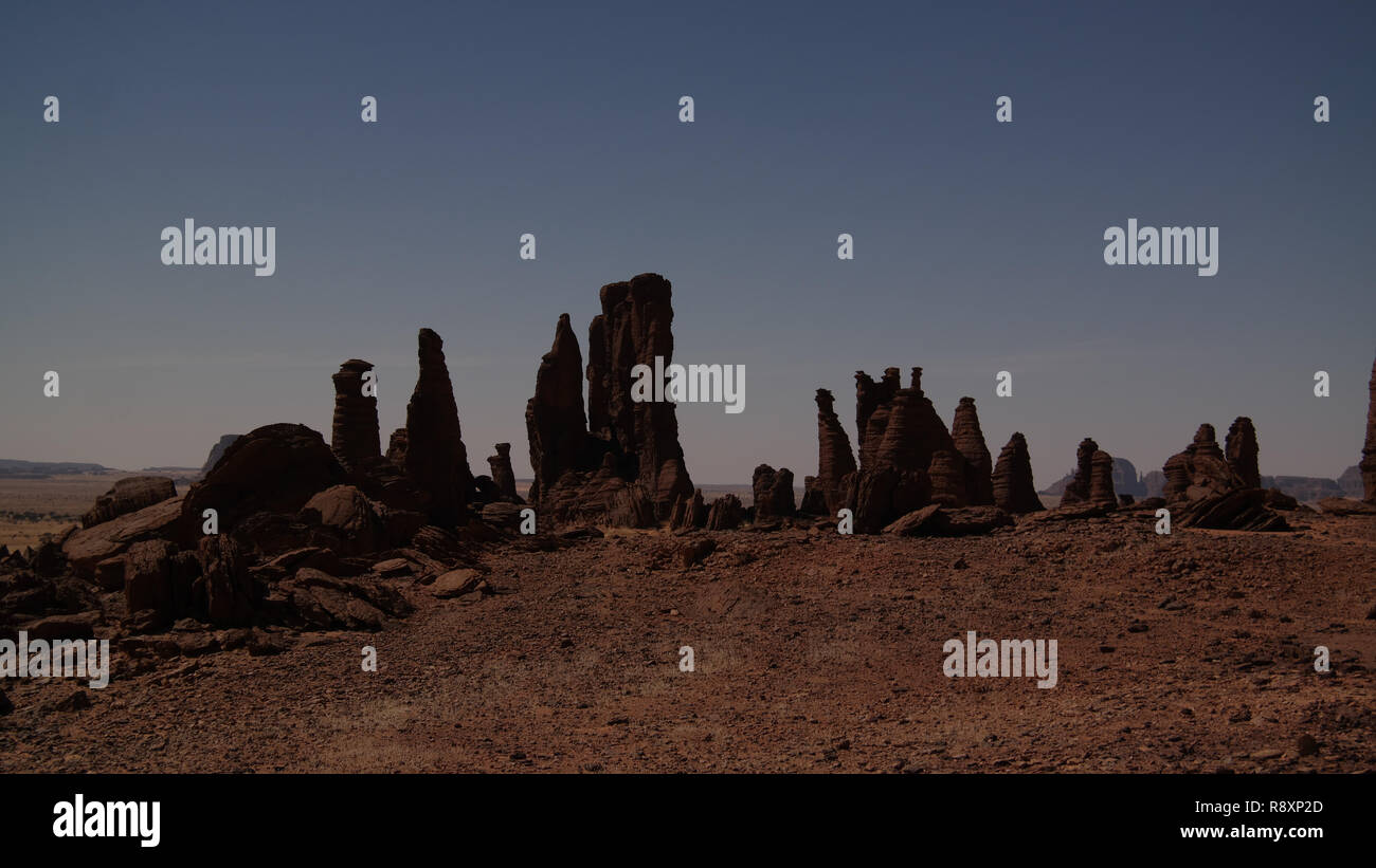 Abstract Rock formation at plateau Ennedi aka stone forest , Chad Stock ...