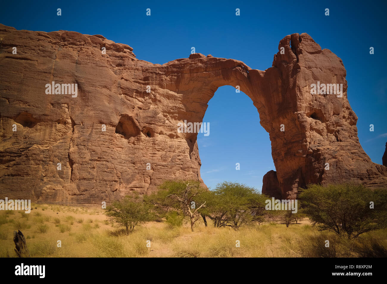 Abstract Rock formation at plateau Ennedi aka Aloba arch , Chad Stock ...