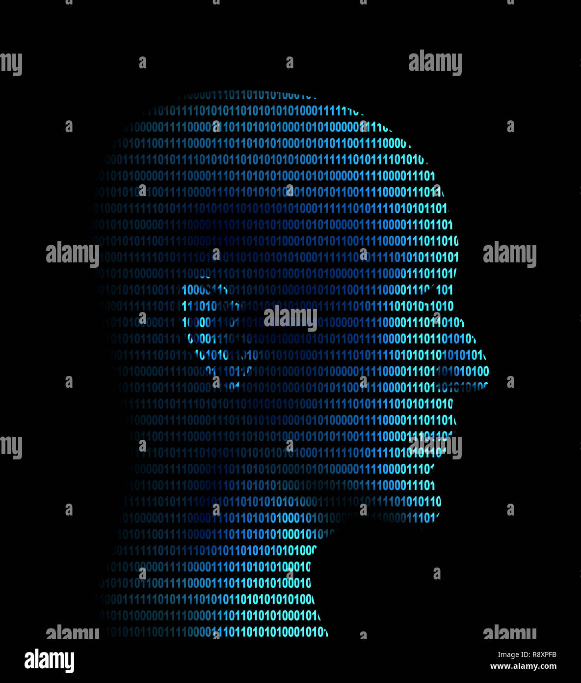 Human profile from a binary code Stock Photo - Alamy Human profile from a binary code Stock Photo - Alamy