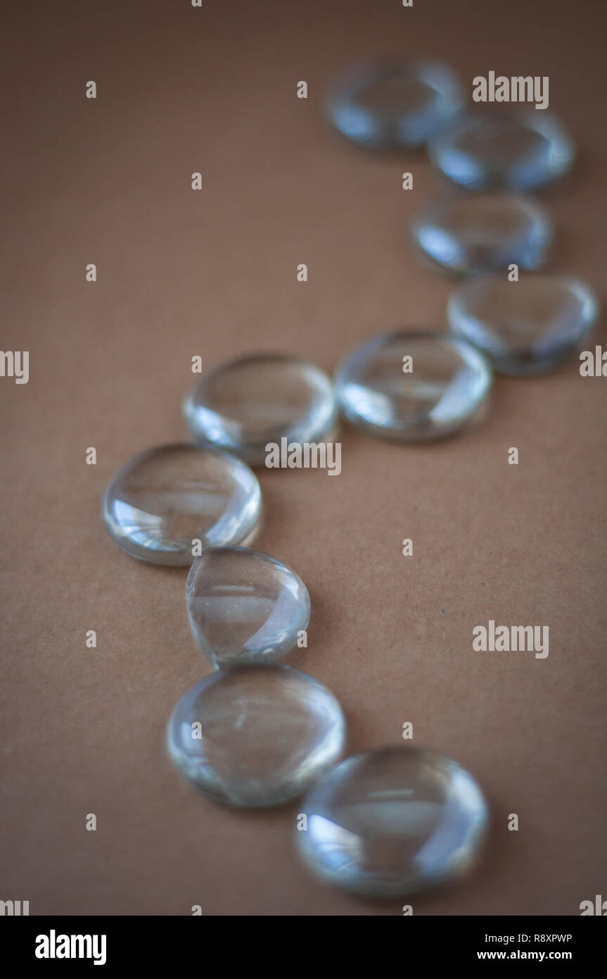 Sphere shiny green brown circle crystal decoration reflection ...