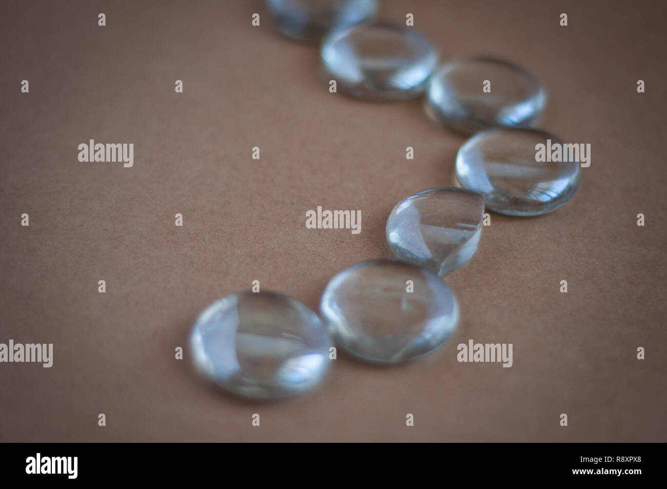 Sphere shiny green brown circle crystal decoration reflection ...