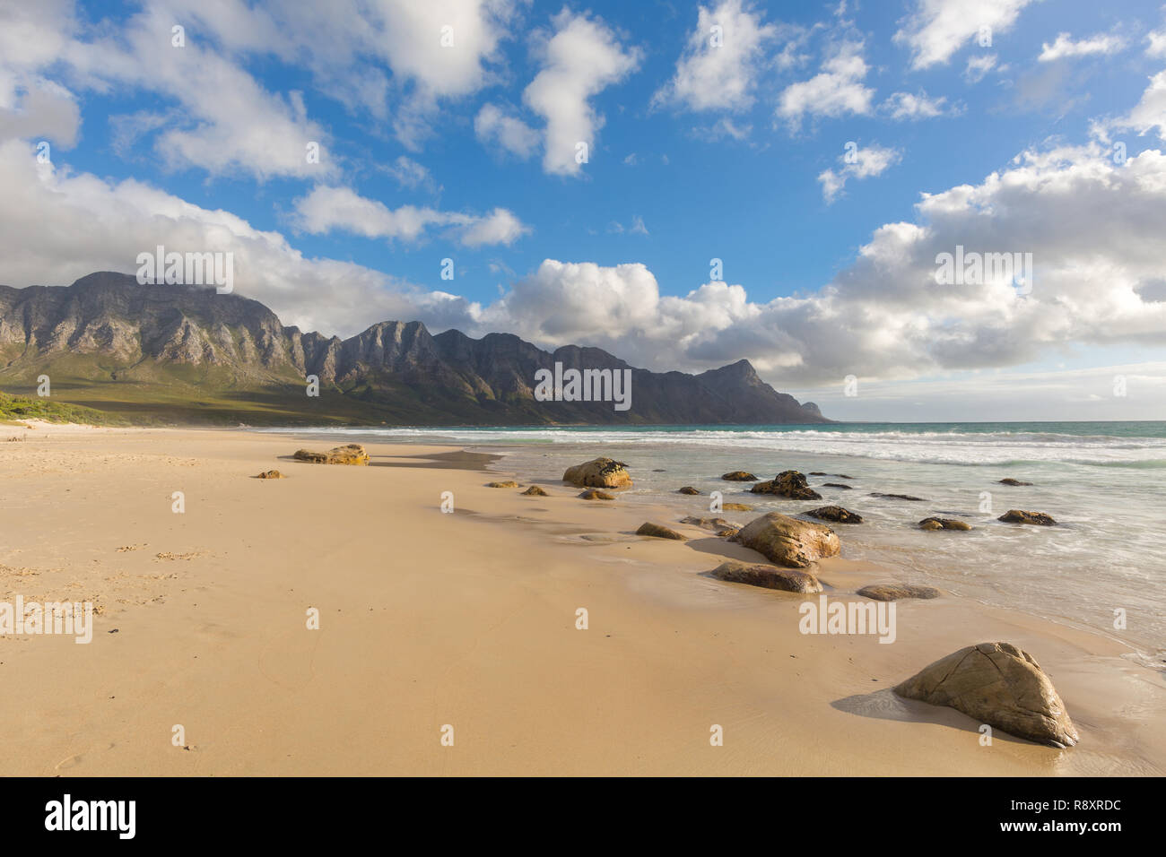 Wide open beach at Kogel Bay Stock Photo - Alamy