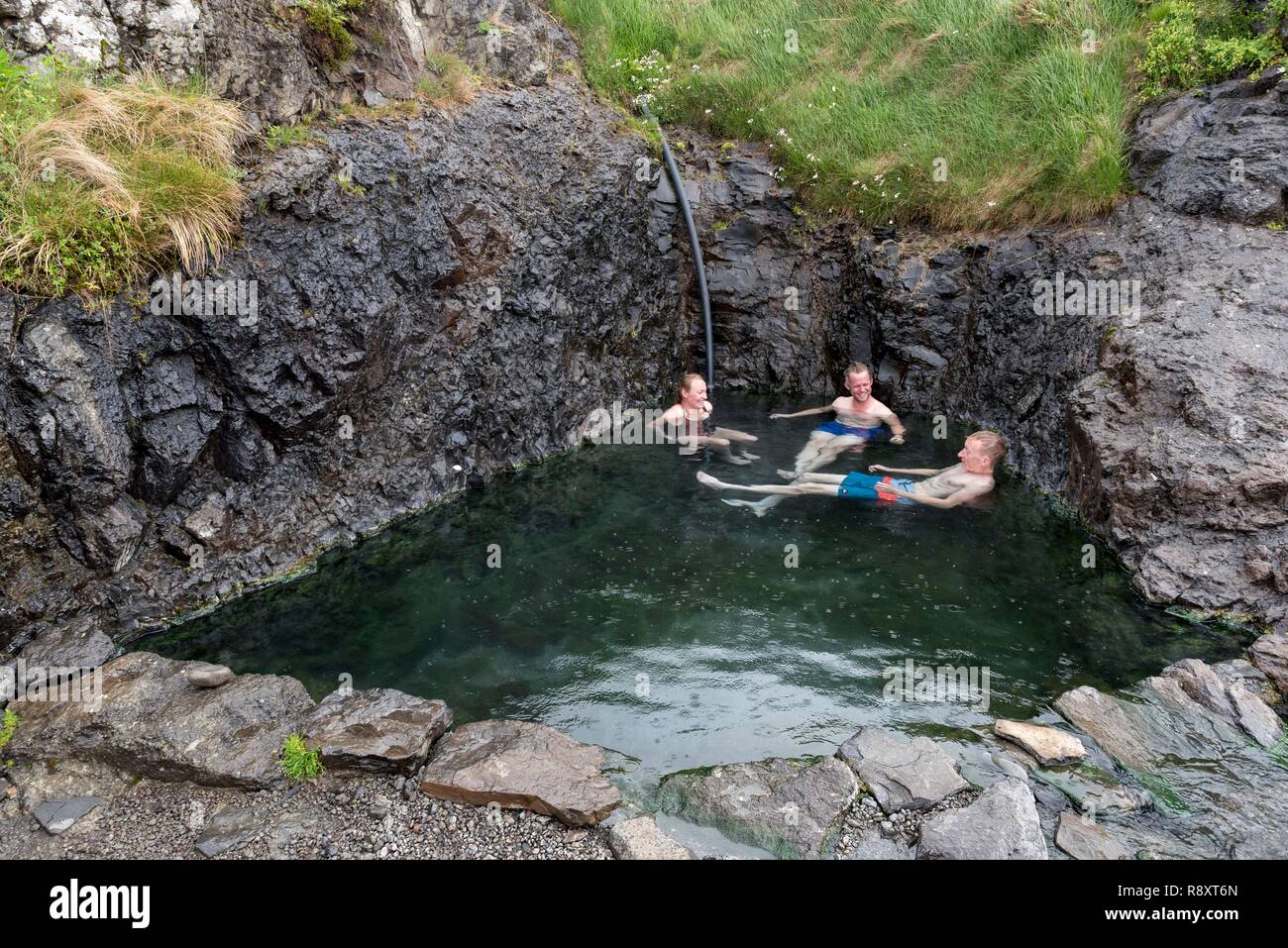 Iceland, Westfjords, Vestfirdir Region, Hellulaug, Natural geothermal ...