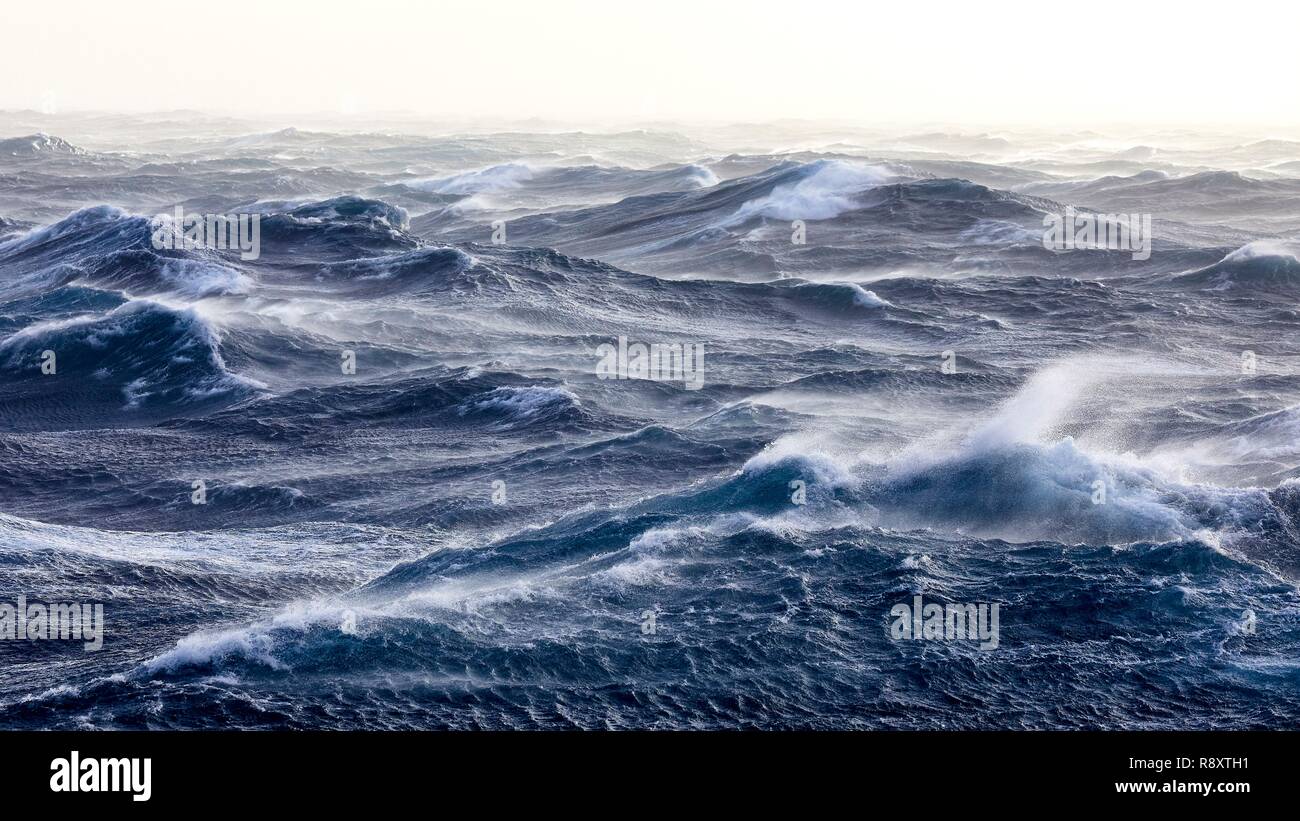 France, Indian Ocean, French Southern and Antarctic Lands, violent ...