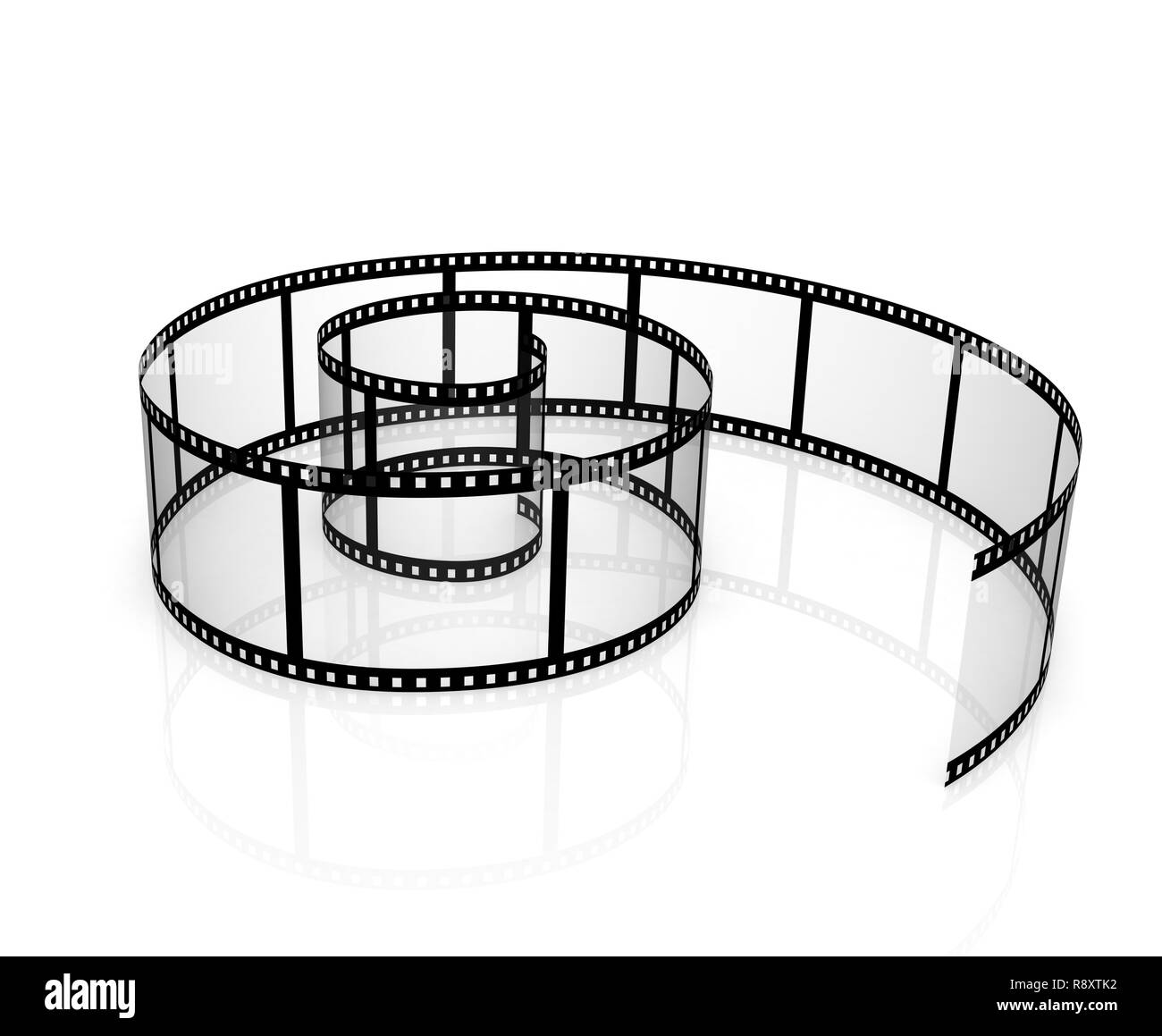 3d abstract photographic film. Object over white Stock Photo - Alamy