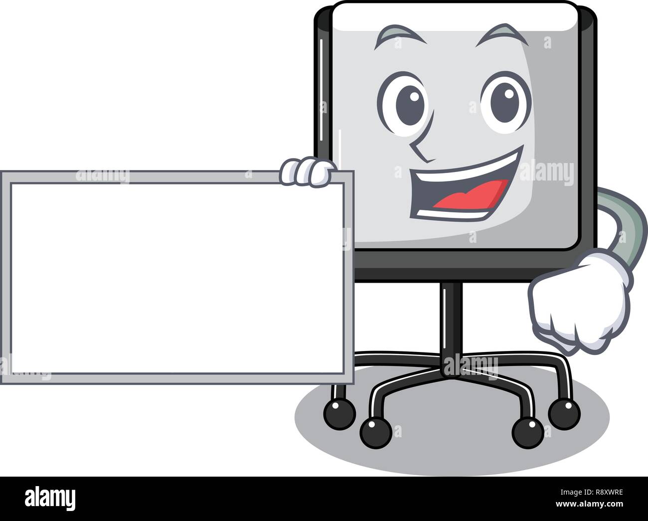 With board prestation board chart blank on carttoon Stock Vector Image ...