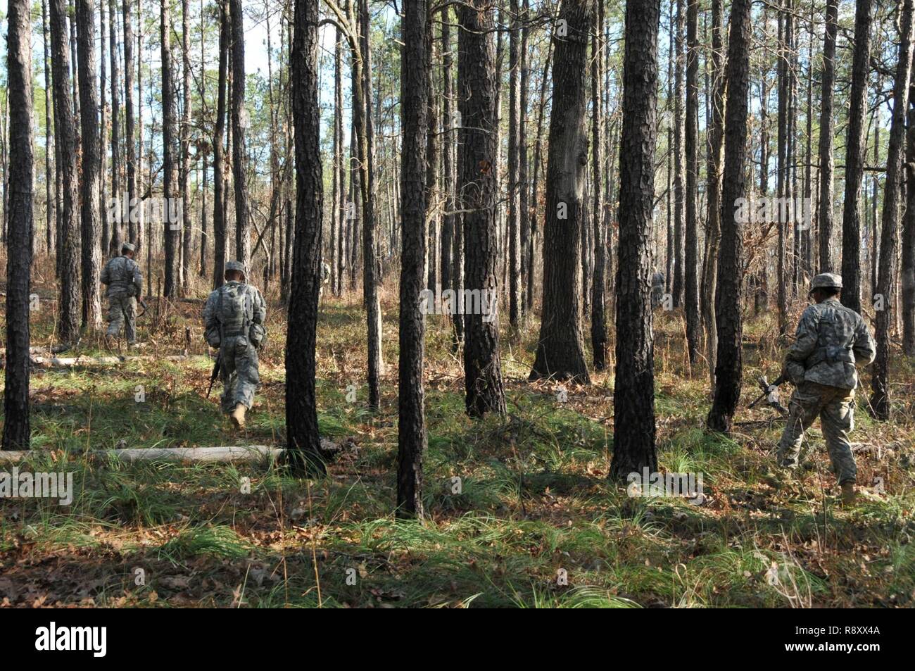 Reserve Officers Training Corps Cadets travel in a tactical wedge ...