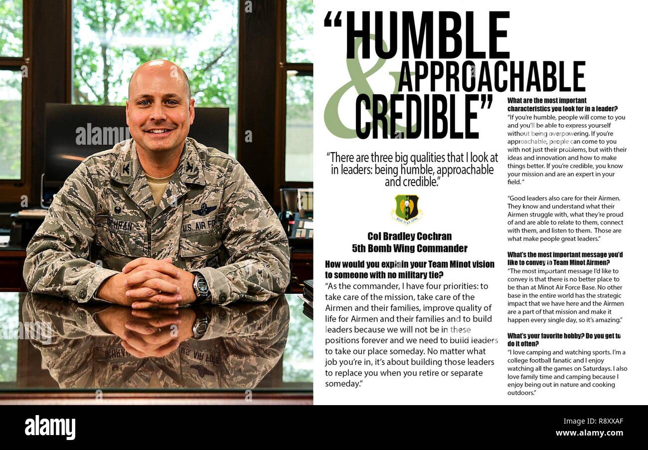 Col. Bradley Cochran is the 55th commander of the 5th Bomb Wing at ...