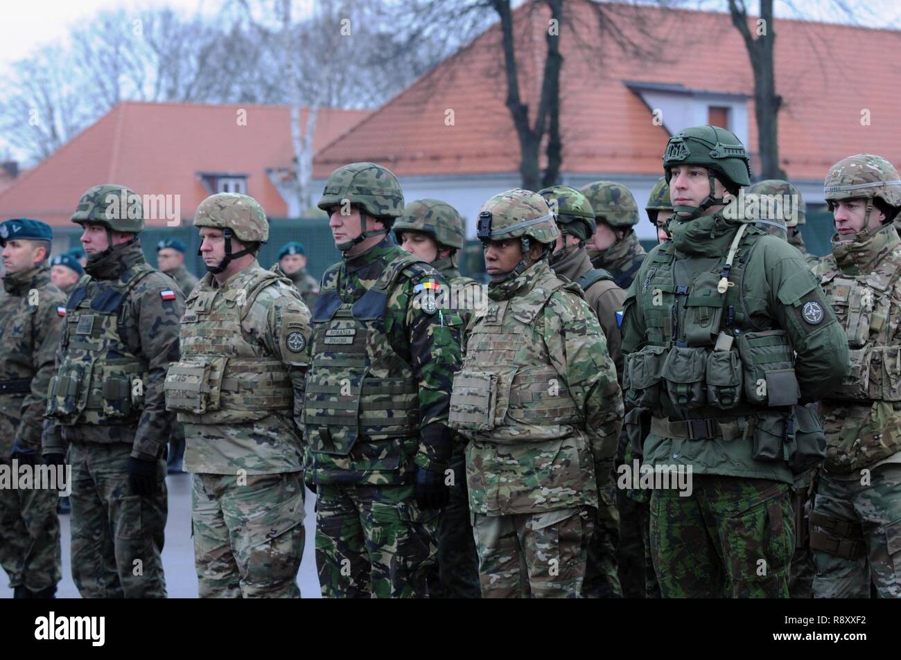 NATO soldiers attend the closing ceremony of ANAKONDA 18 at the ... NATO soldiers attend the closing ceremony of ANAKONDA 18 at the ...