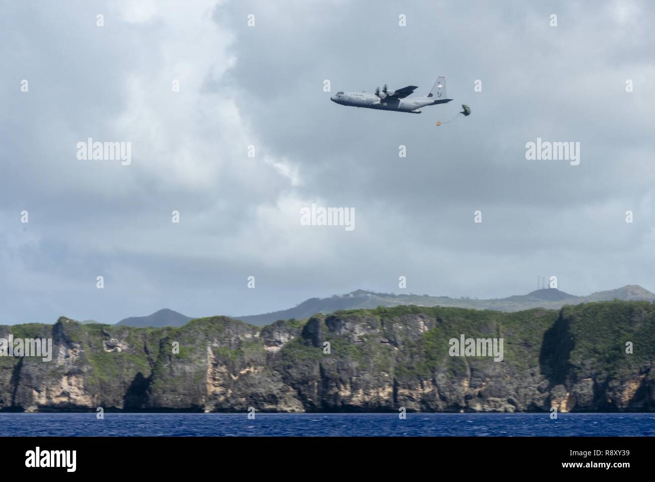 A Low-Cost, Low-Altitude bundle is airdropped out of a C-130J Super ...