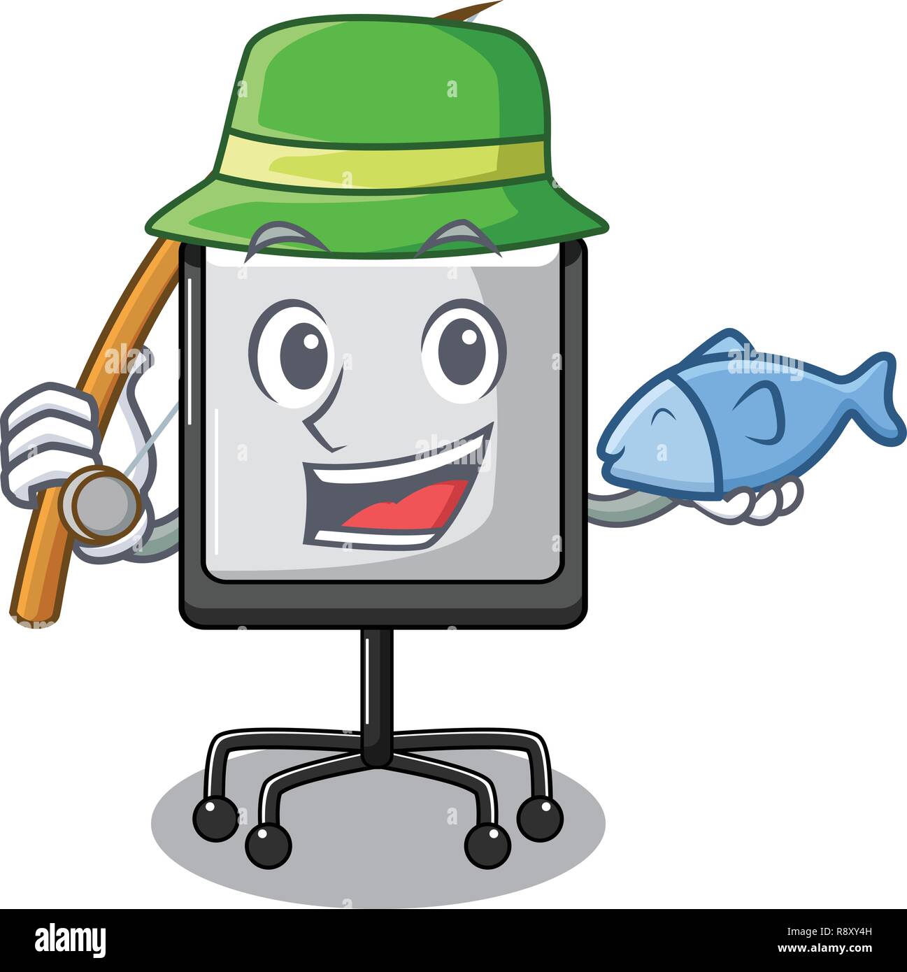 Fishing presentation board cartoon on the floor Stock Vector Image ...