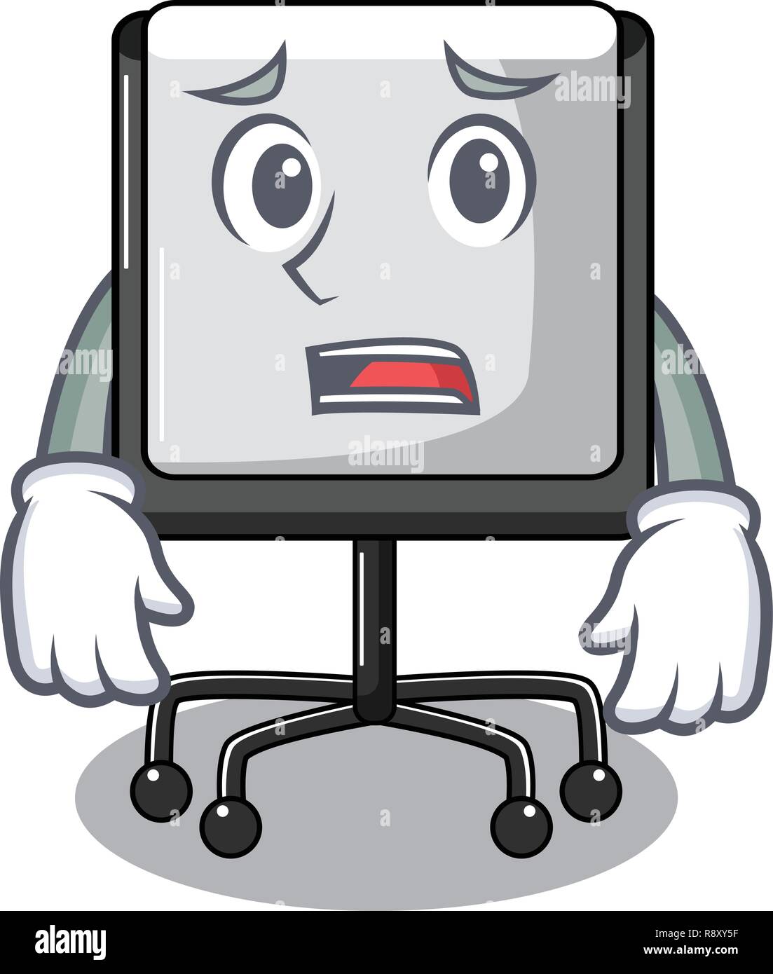 Afraid presentation board cartoon on the floor Stock Vector Image & Art ...