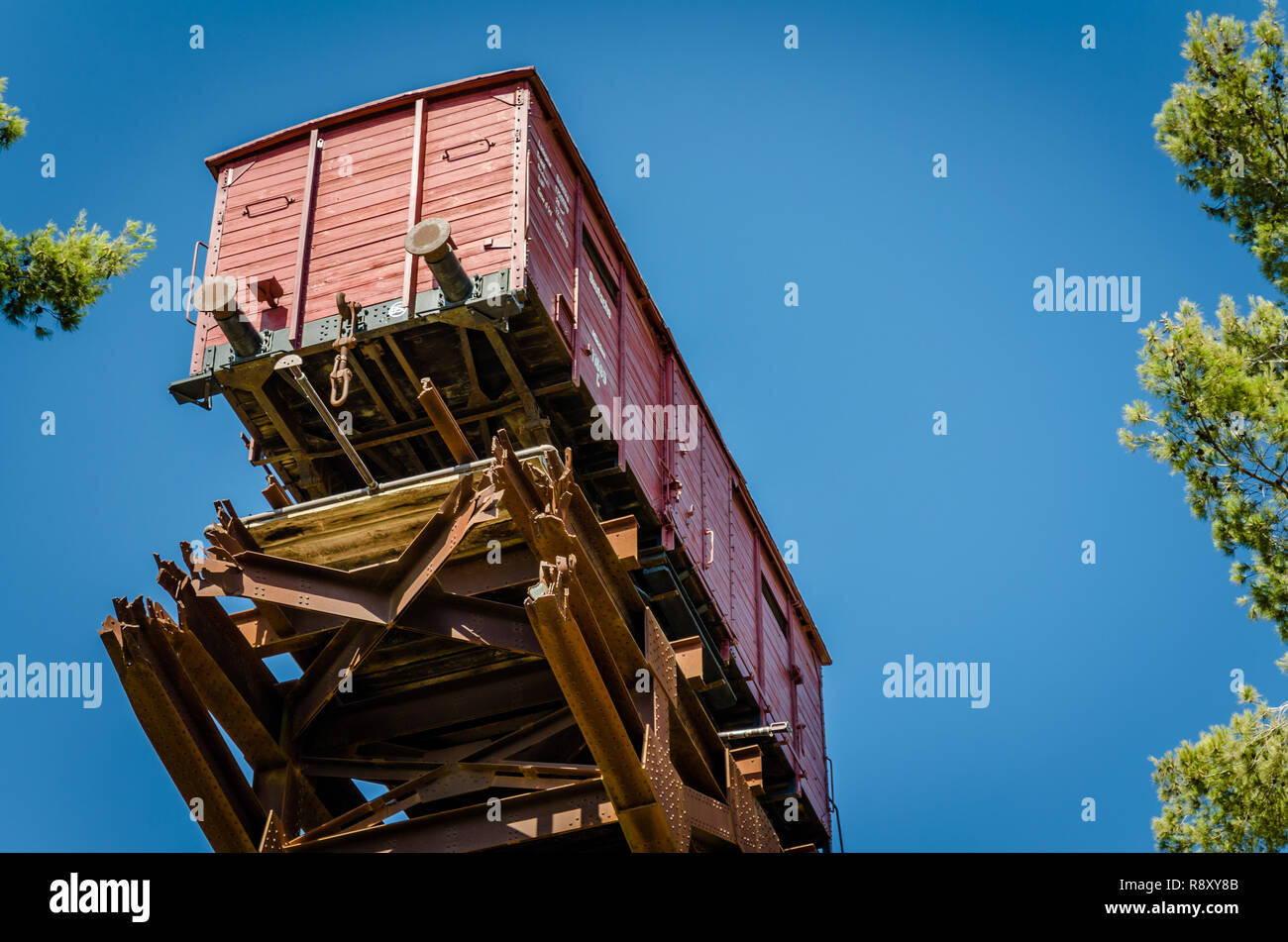 Cattle rail car at Yad Vashem that was used to transport Jews to ...