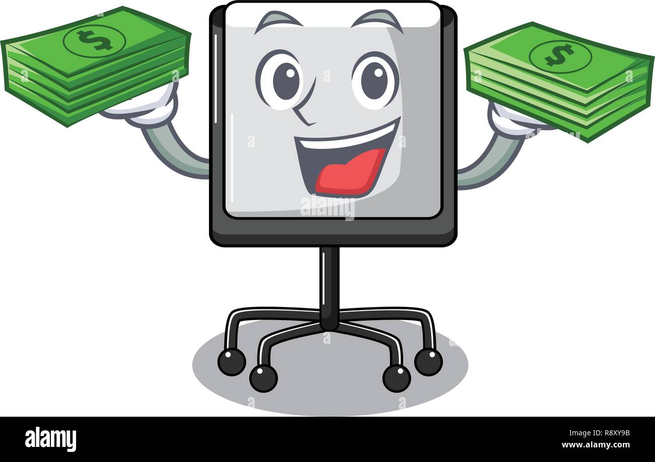 With money presentation board cartoon on the floor Stock Vector Image ...