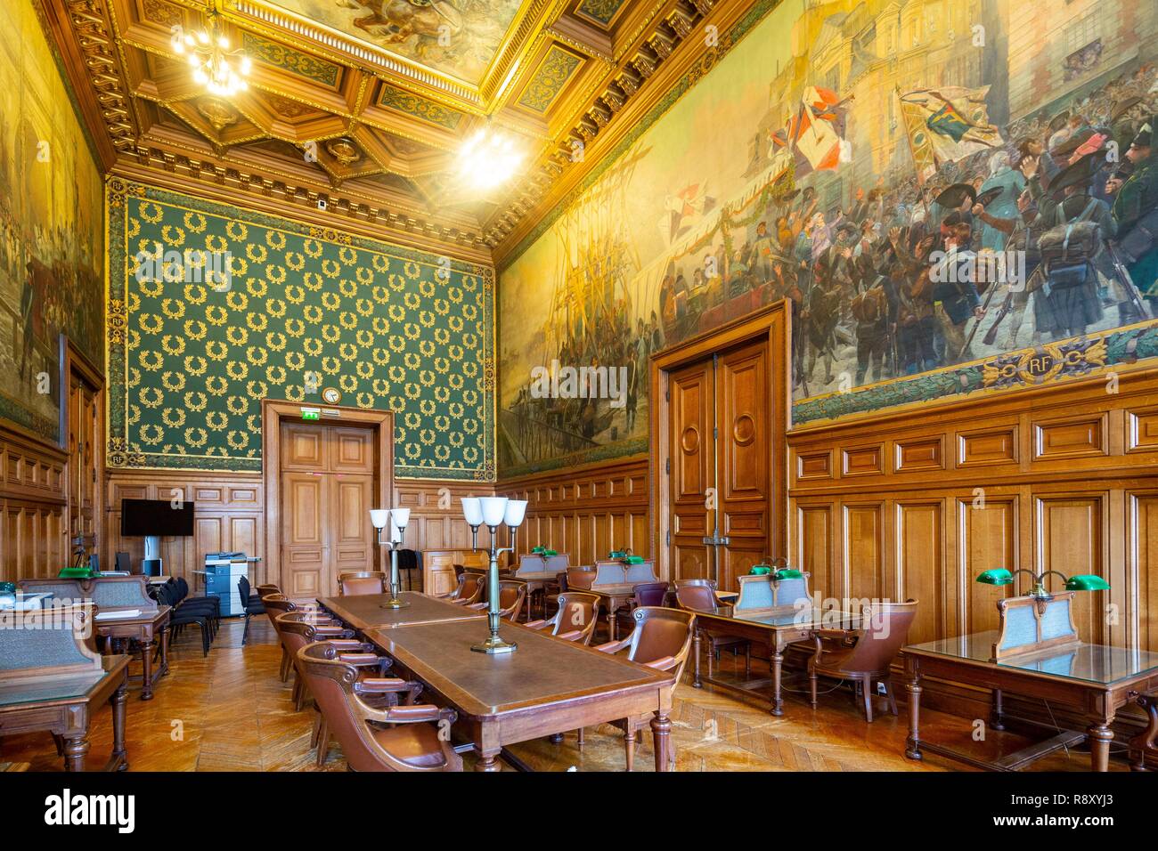 France, Paris, the Paris City Hall Stock Photo - Alamy
