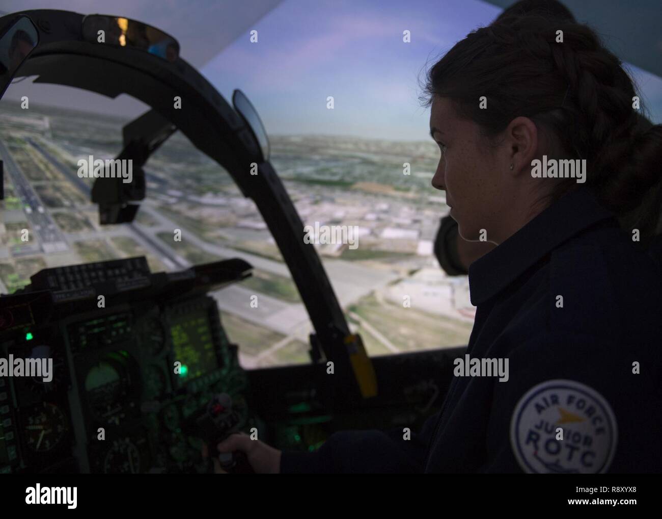 Cadets from Kuna High School Junior ROTC operate the A-10 flight ...
