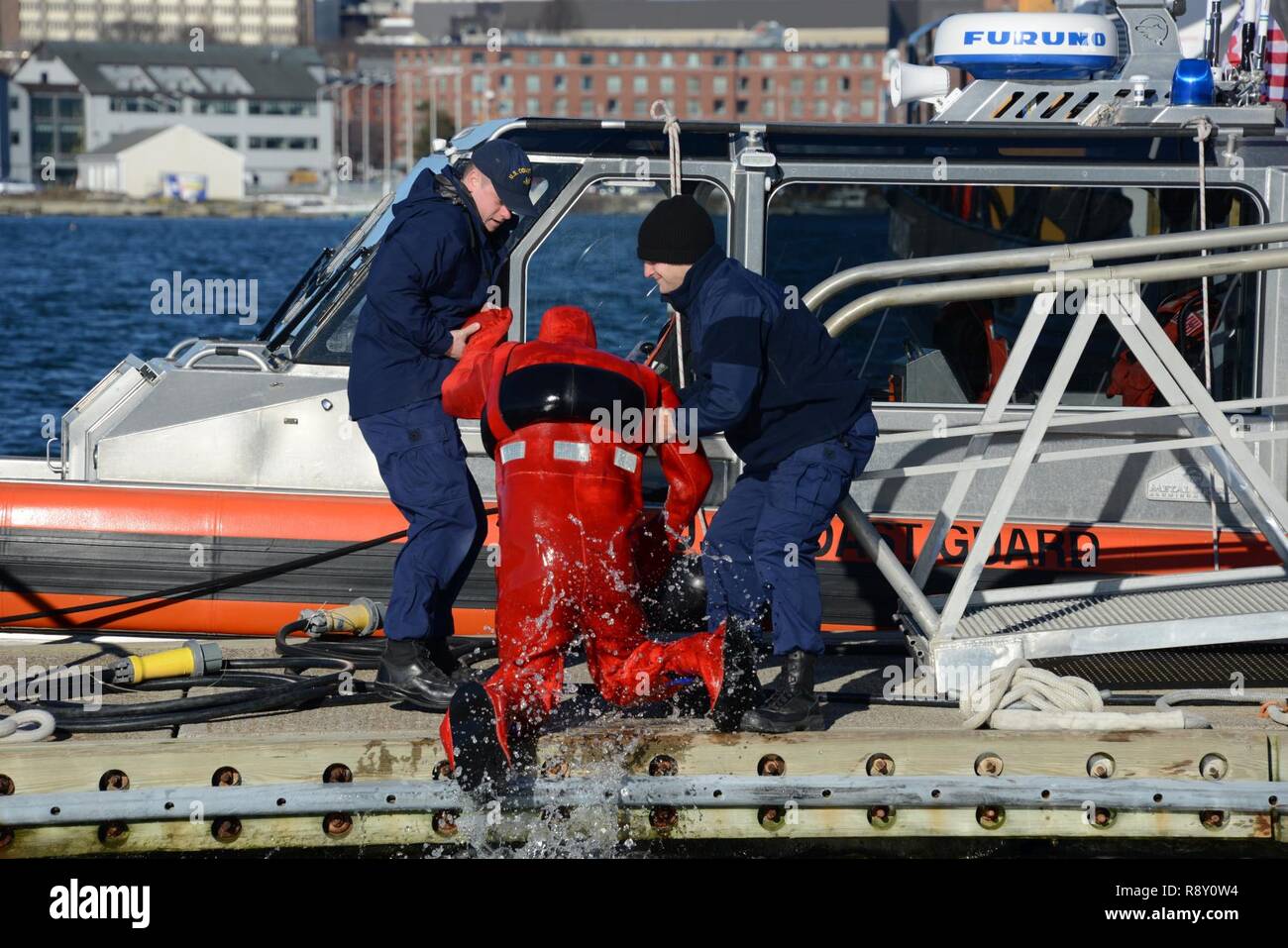 U.S. Coast Guard members from Coast Guard Sector Northern New England ...