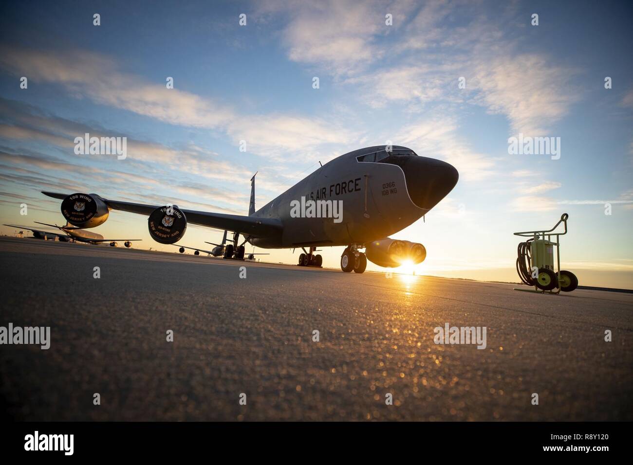 U.S. Air Force KC-135R Stratotanker refueling aircraft from the New ...