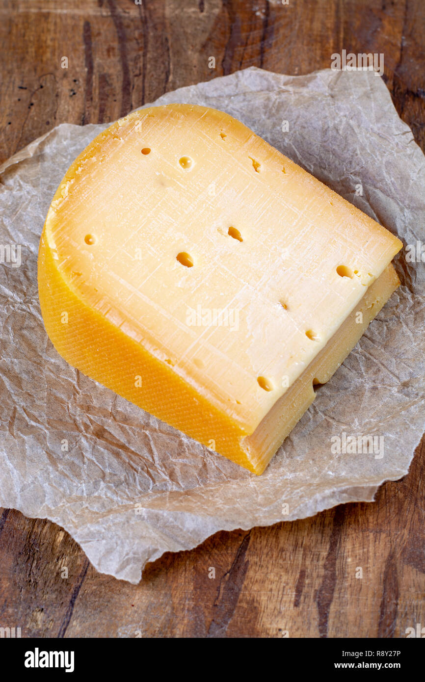 Beemster cheese, hard Dutch cheese made from cow milk from grass grown ...