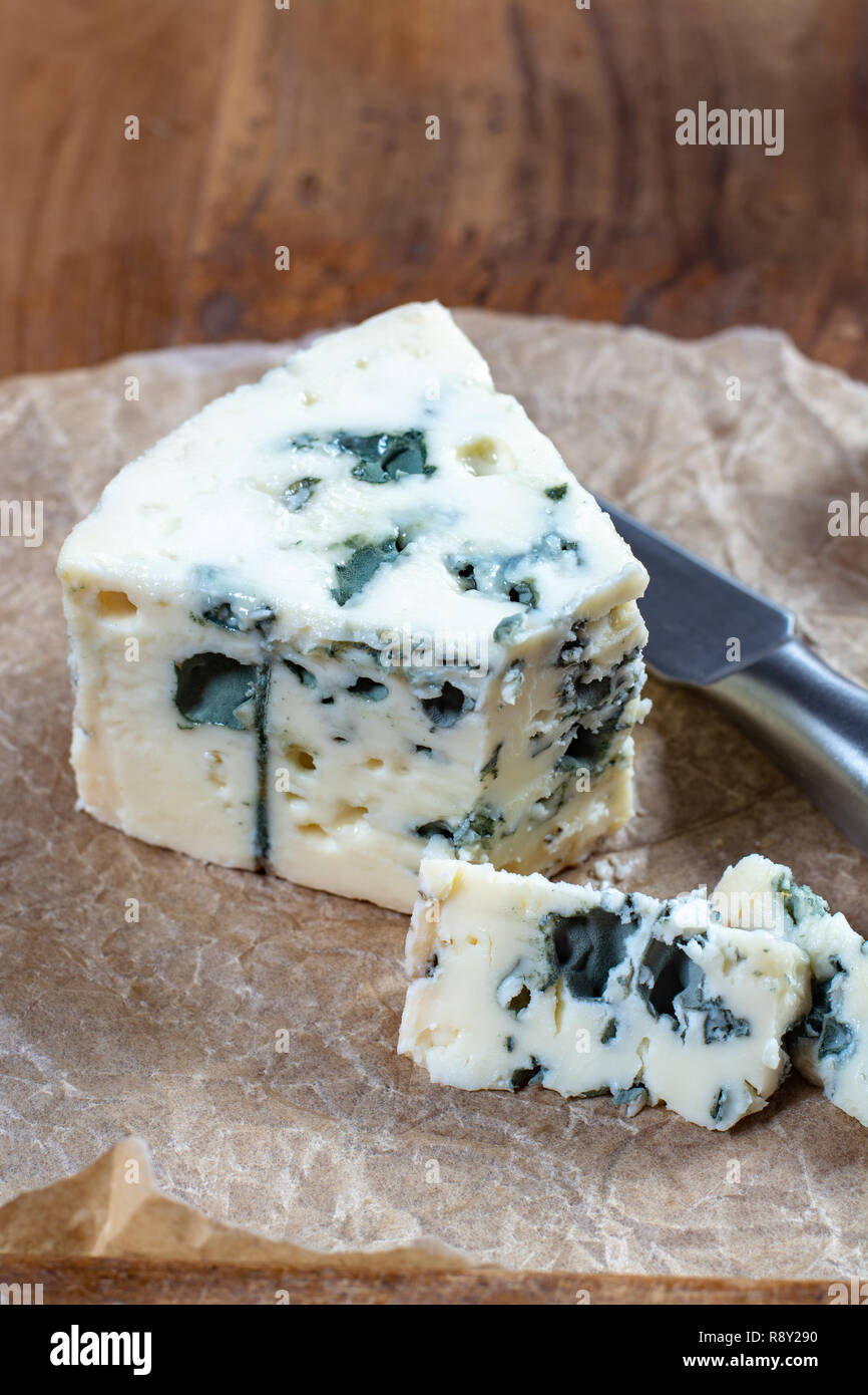 Roquefort, soft French cheese made from sheep milk on south of France ...