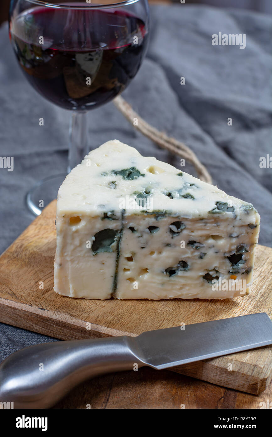 Roquefort, soft French cheese made from sheep milk on south of France ...