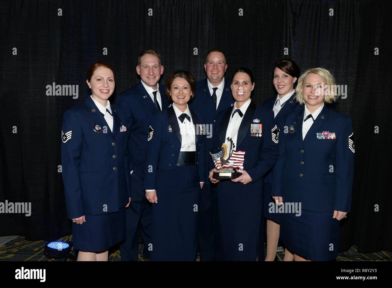 The 119th Wing recruiting office members from left to right Staff Sgt ...