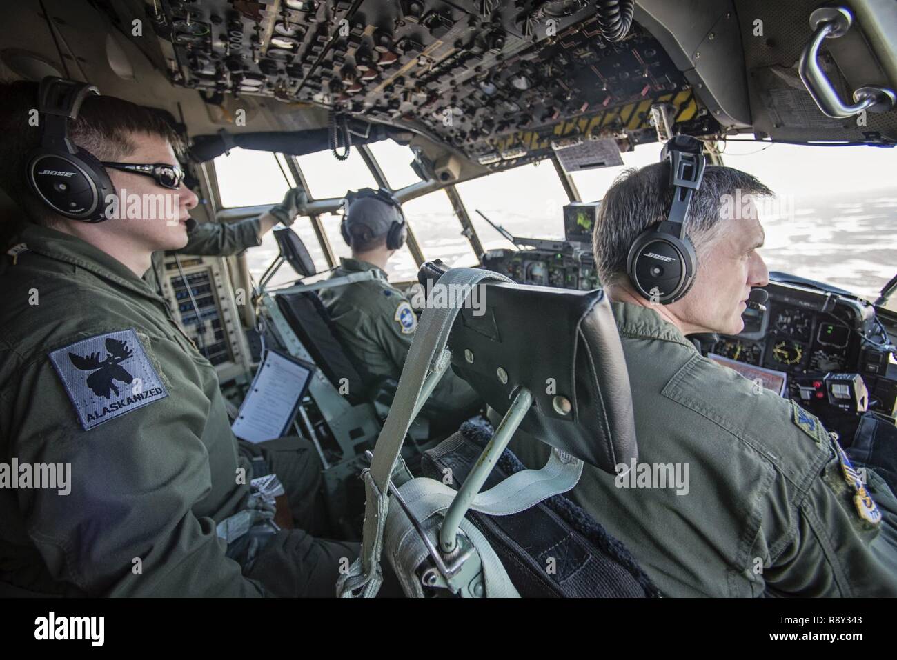 Crew members from the 144th Airlift Squadron, Alaska Air National Guard ...