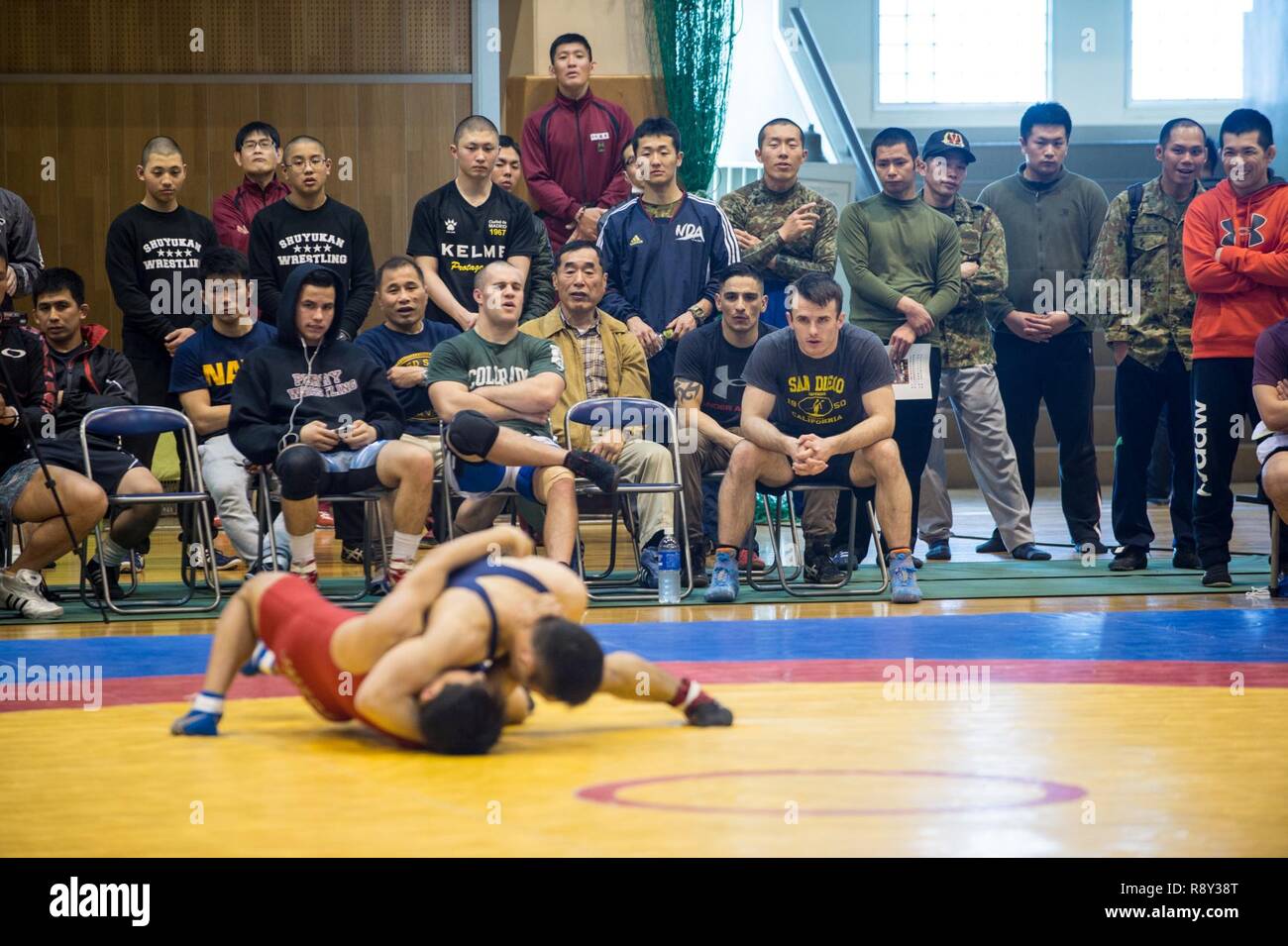 CAMP ASAKA, Japan (March 4, 2017) The “Seahawks” Navy Wrestling Team ...