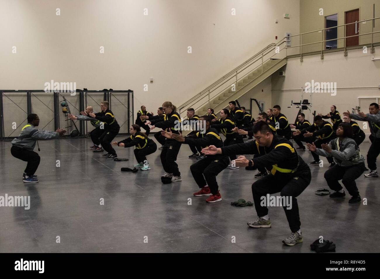 Soldiers from the 17th Field Artillery Brigade, conduct physical ...