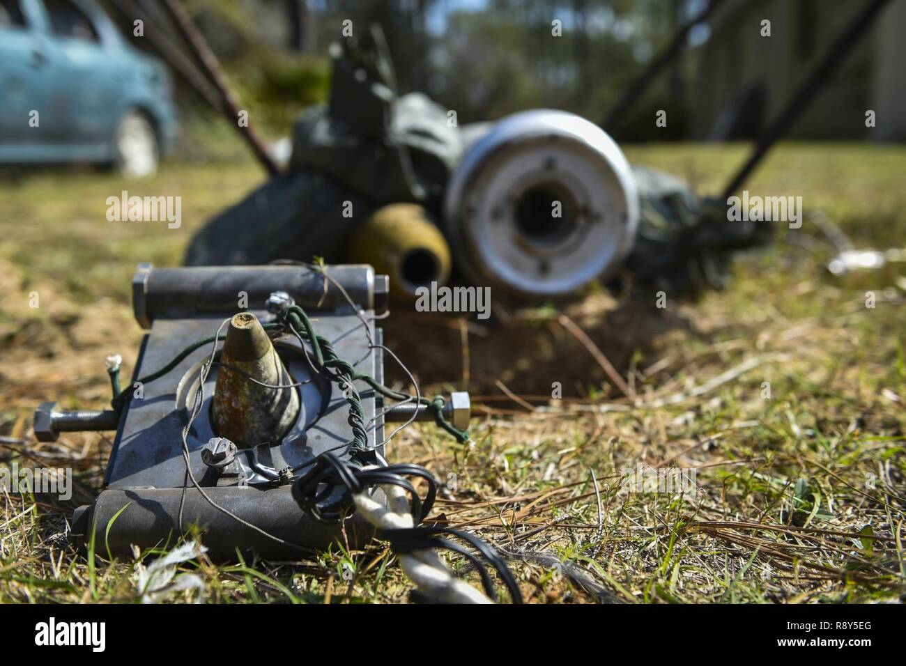 An MK1 rocket wrench removes the fuse of a projectile during EOD tool ...