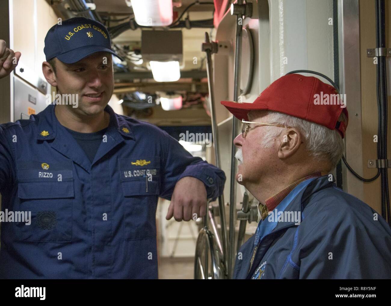 Coast Guard Lt. Cmdr. Joe Rizzo, commanding officer, cutter Lawrence ...