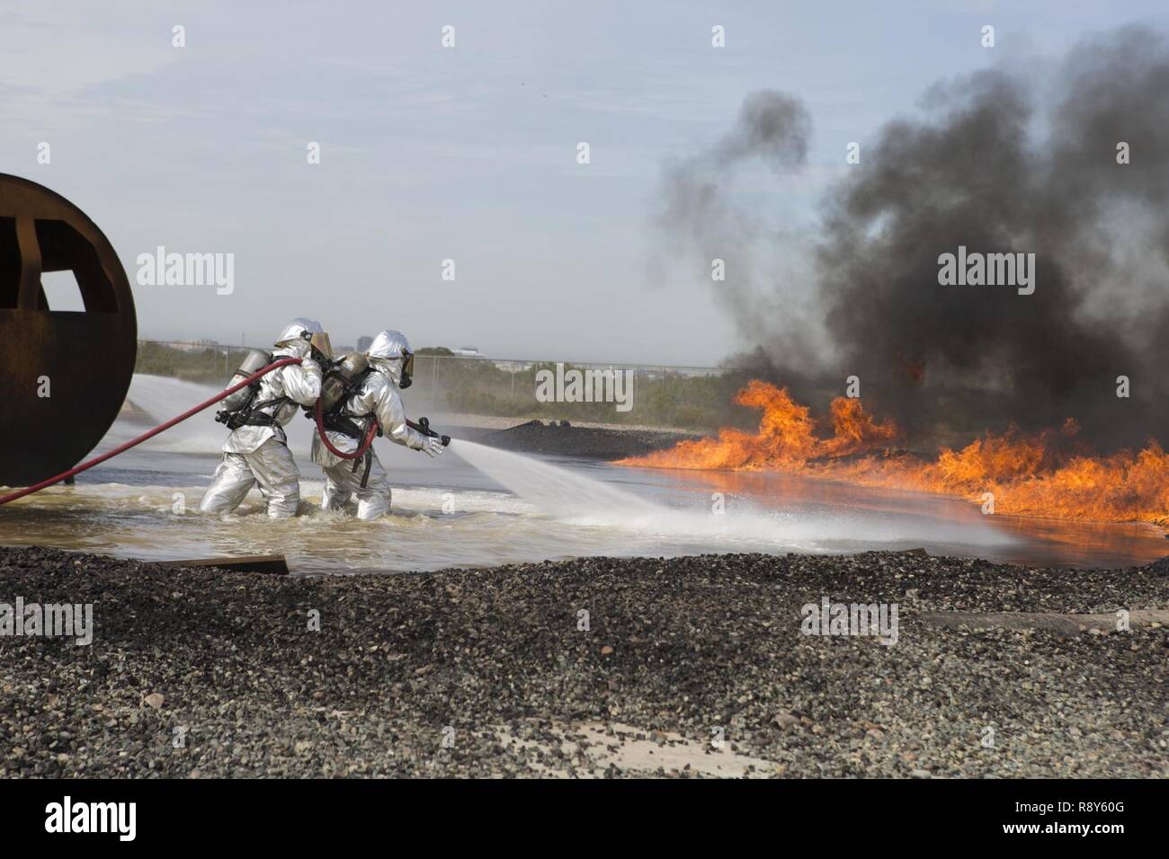 Aircraft Rescue and Firefighting Marines with Headquarters and ...