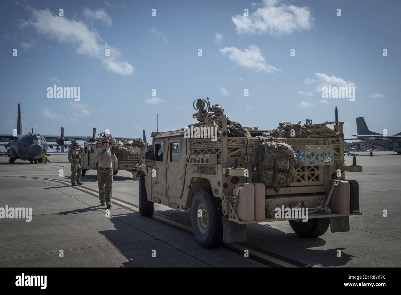 A U.S. Air Force loadmaster from the 27th Special Operations Wing ...