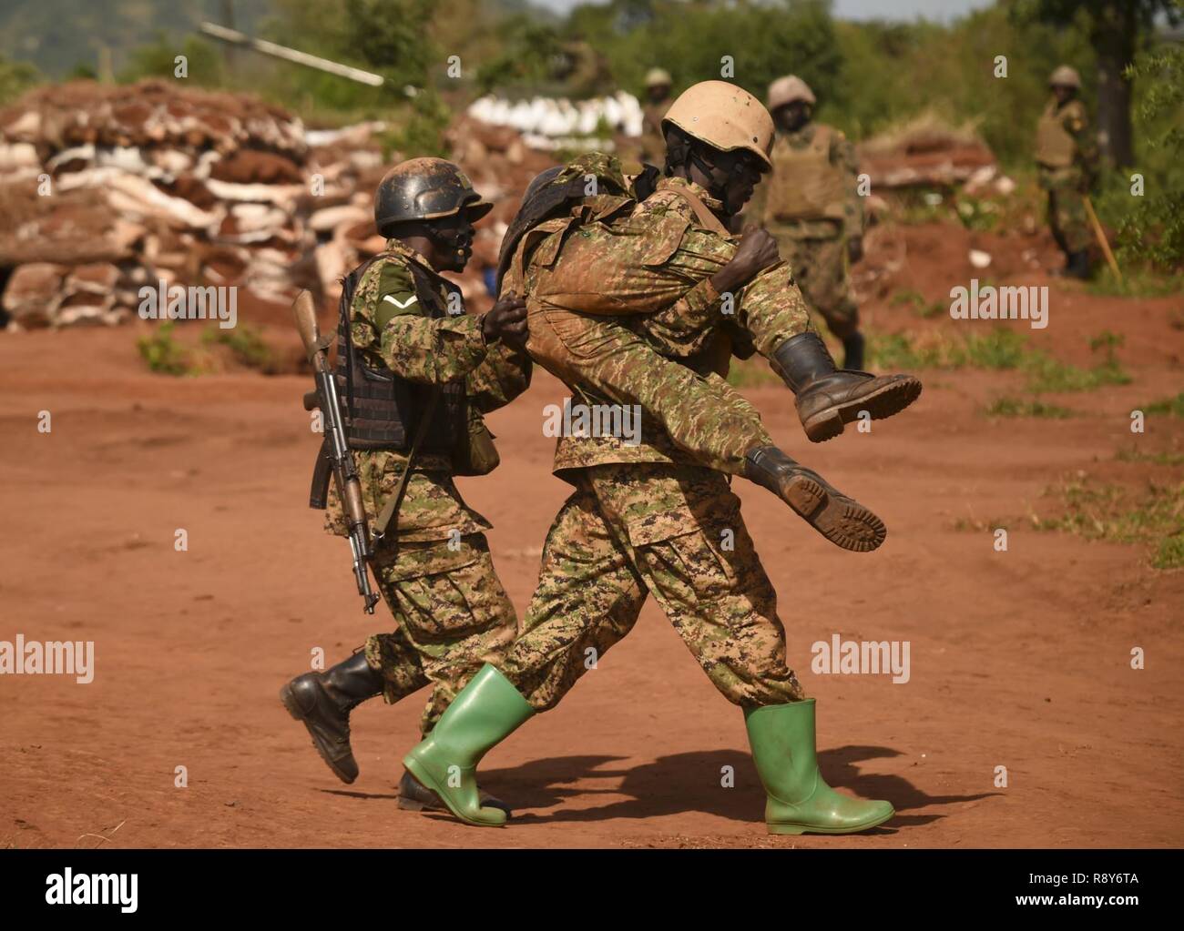 Uganda People’s Defense Force (UPDF), Ugandan Battle Group 22 soldiers ...