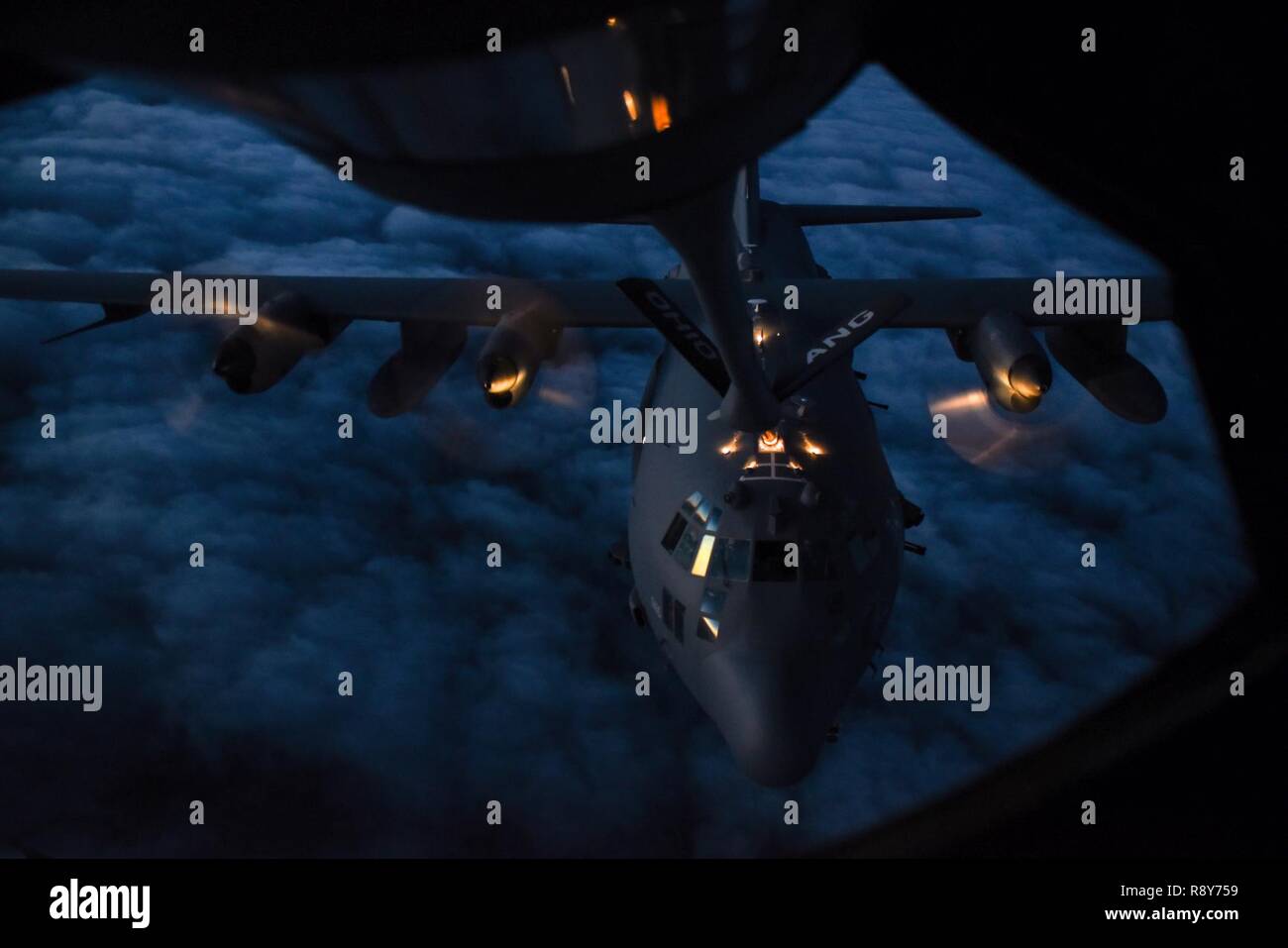 A U.S. Air Force AC-130U Spooky with the 4th Special Operations ...