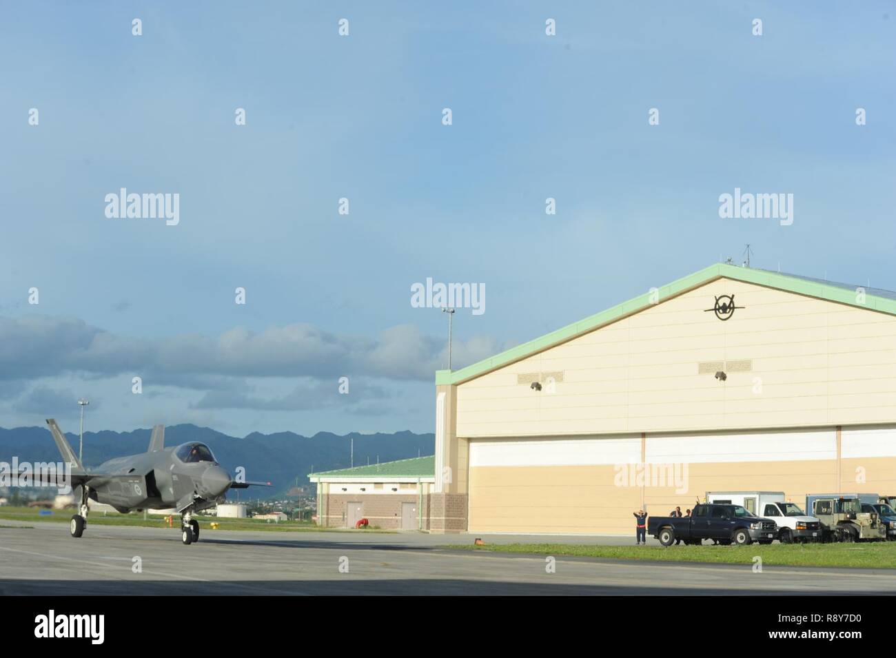 Two Australian F-35A Lightning II Joint Strike Fighters (JSF) arrive to ...
