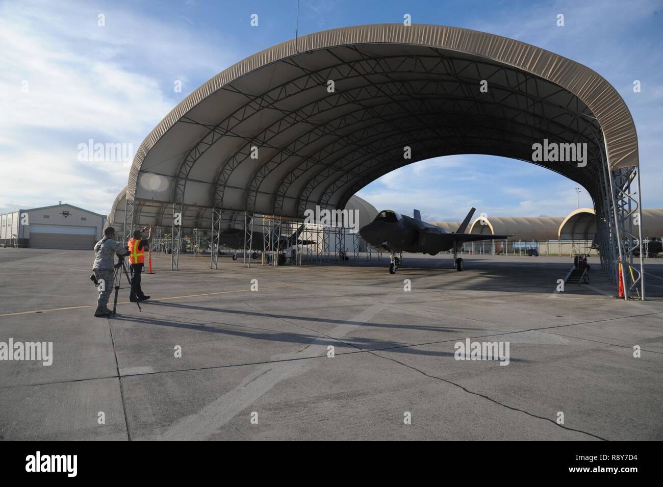 Two Australian F-35A Lightning II Joint Strike Fighters (JSF) arrive to ...