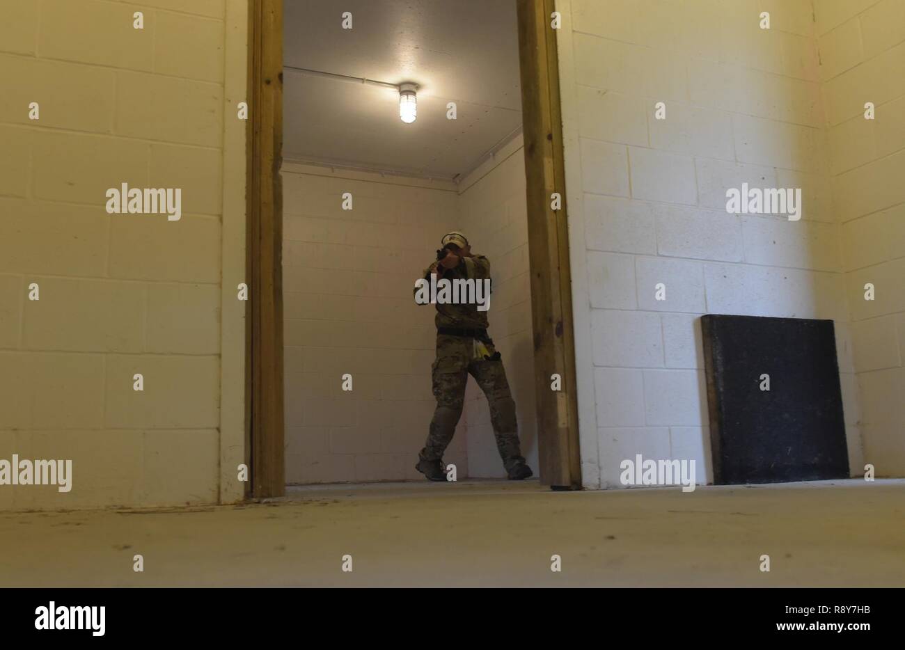 A U.S. Soldier assigned to the 7th Special Forces Group conducts close ...