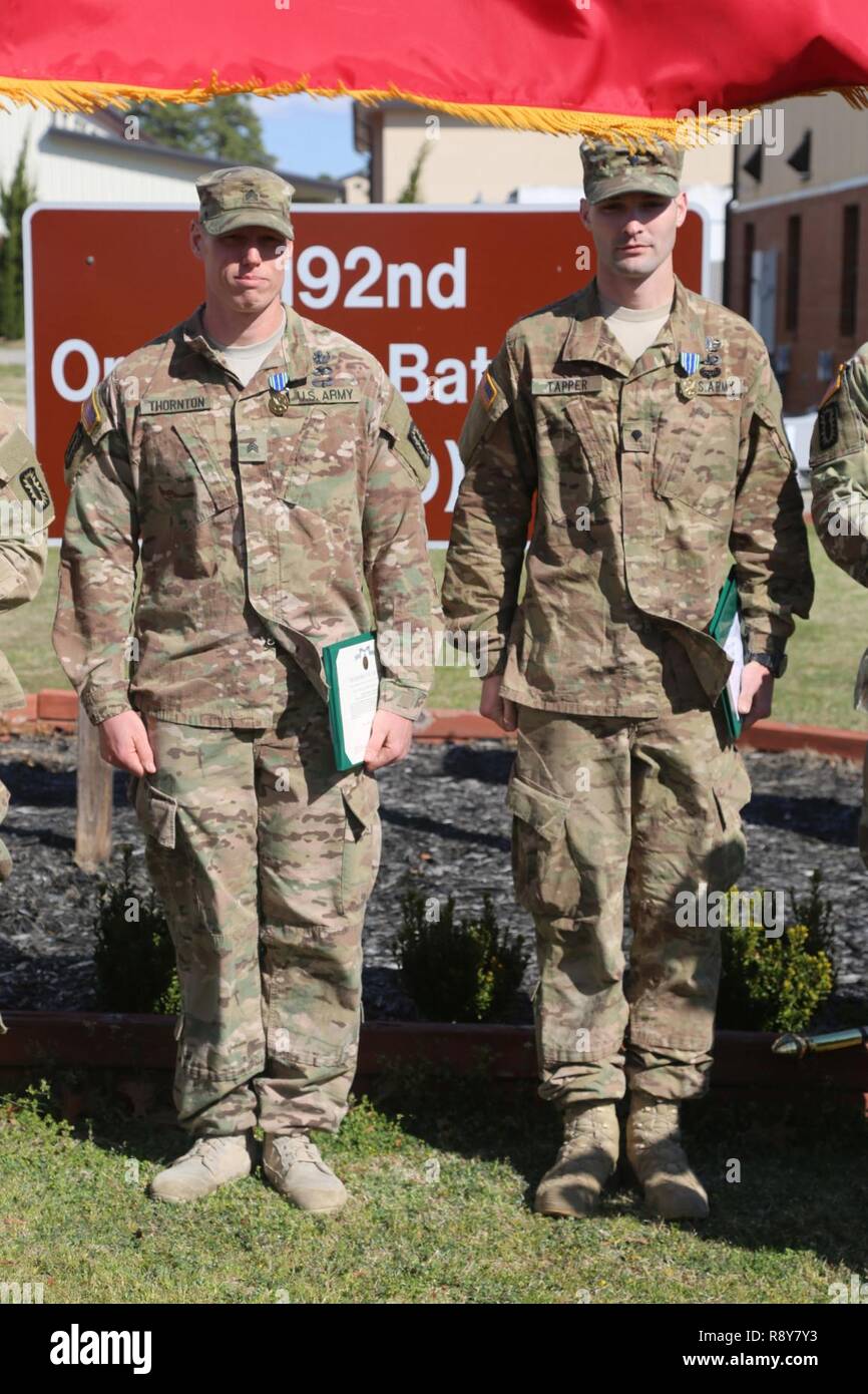 U.S. Army Sgt. Jeremy Thornton and Spc. Joshua Tapper, 722nd Ordnance ...