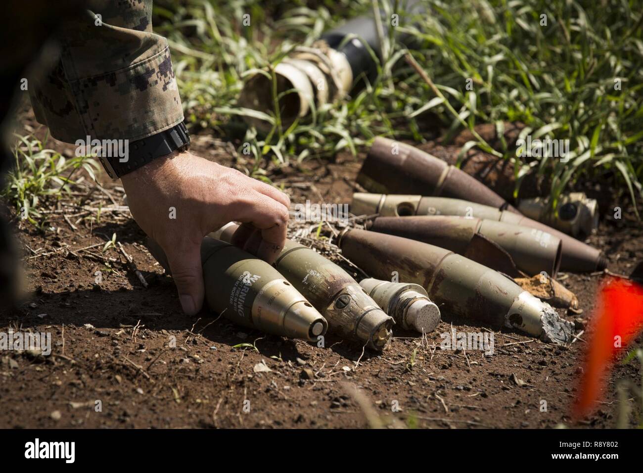 At a range at marine corps base hawaii in kaneohe hi-res stock ...