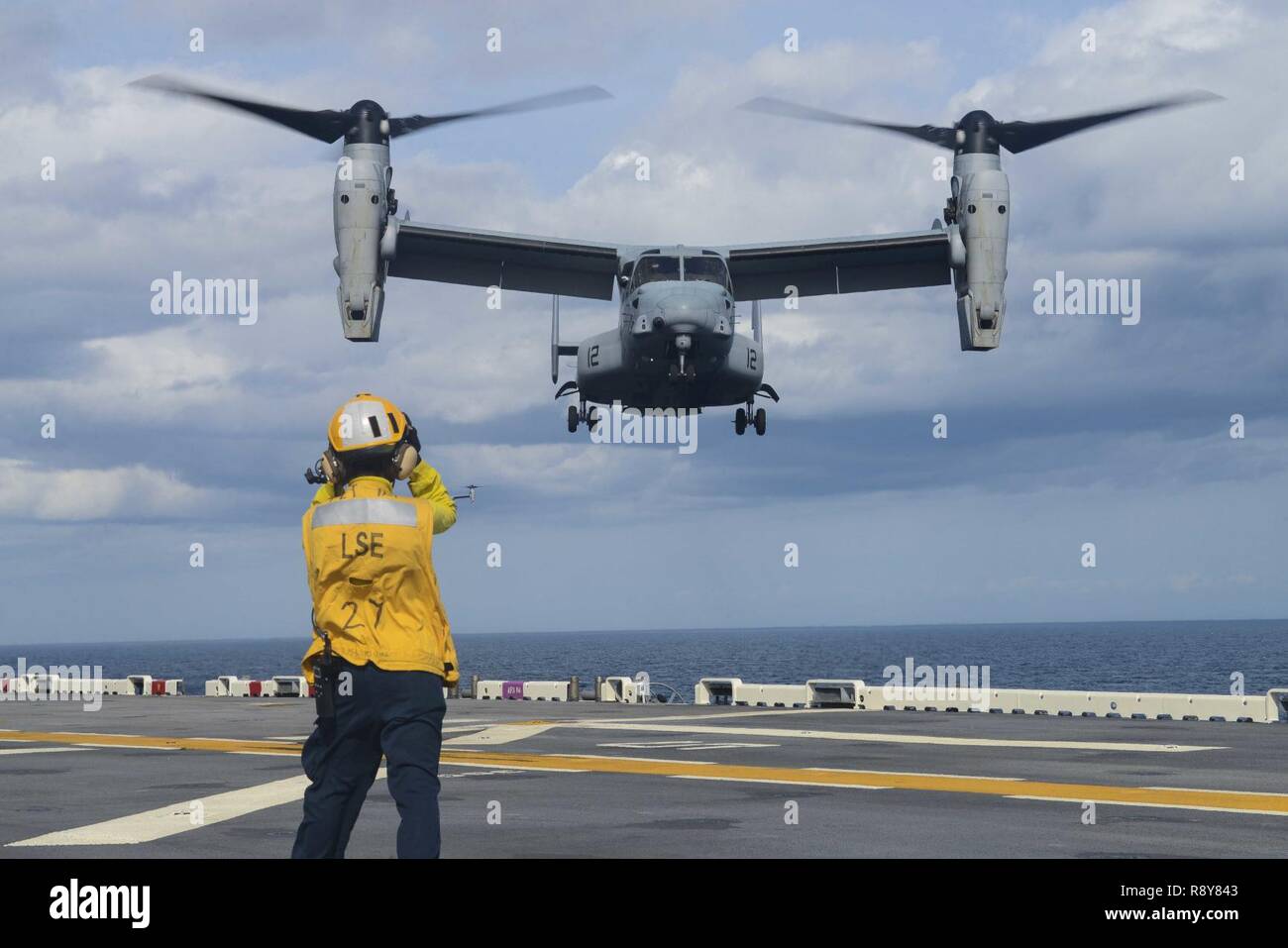 ATLANTIC OCEAN (March 7, 2017) – An MV-22B Osprey attached to Marine ...