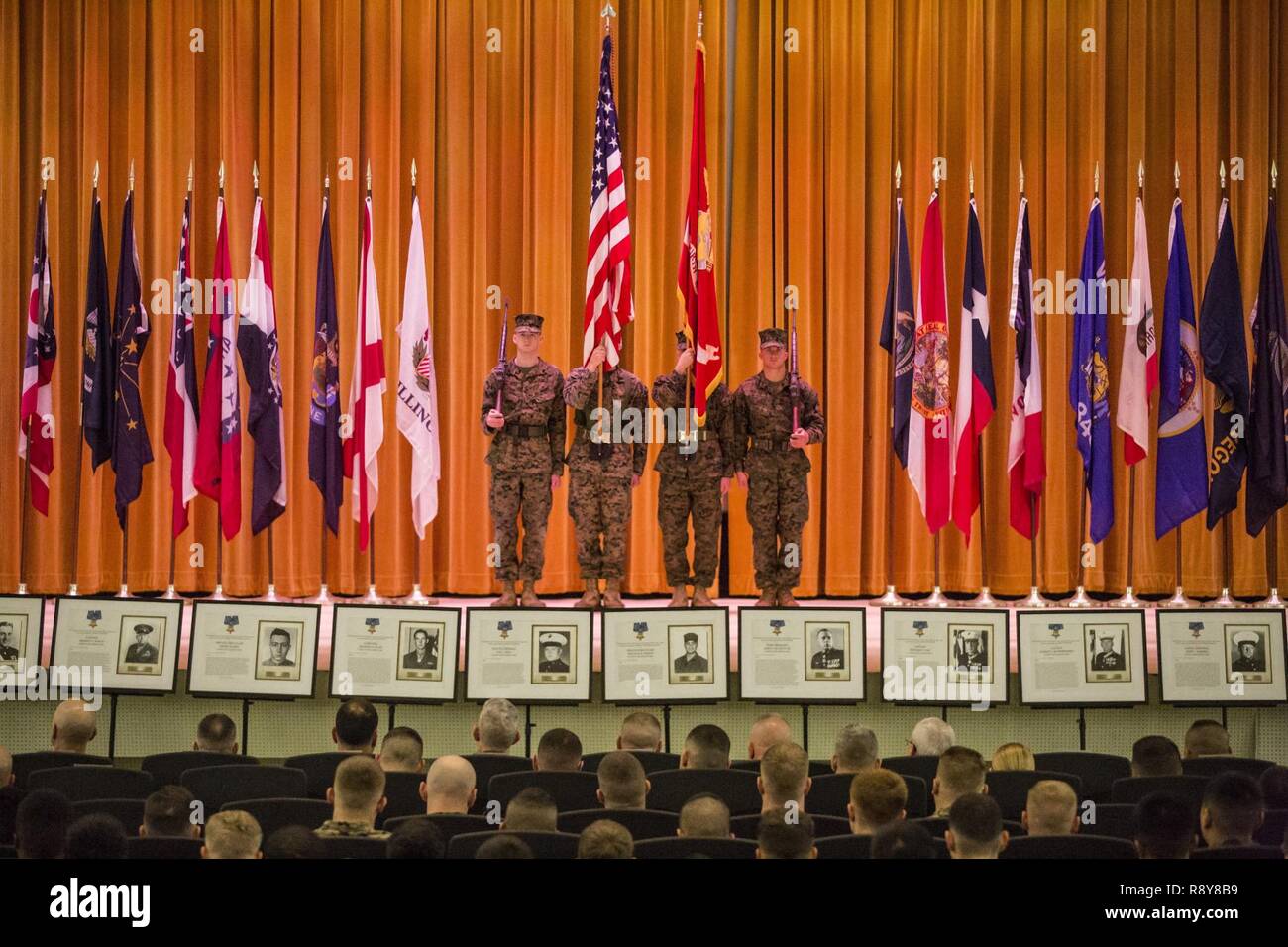 U.S. Marines with 3d Marine Division, 4th Marine Regiment celebrate the ...