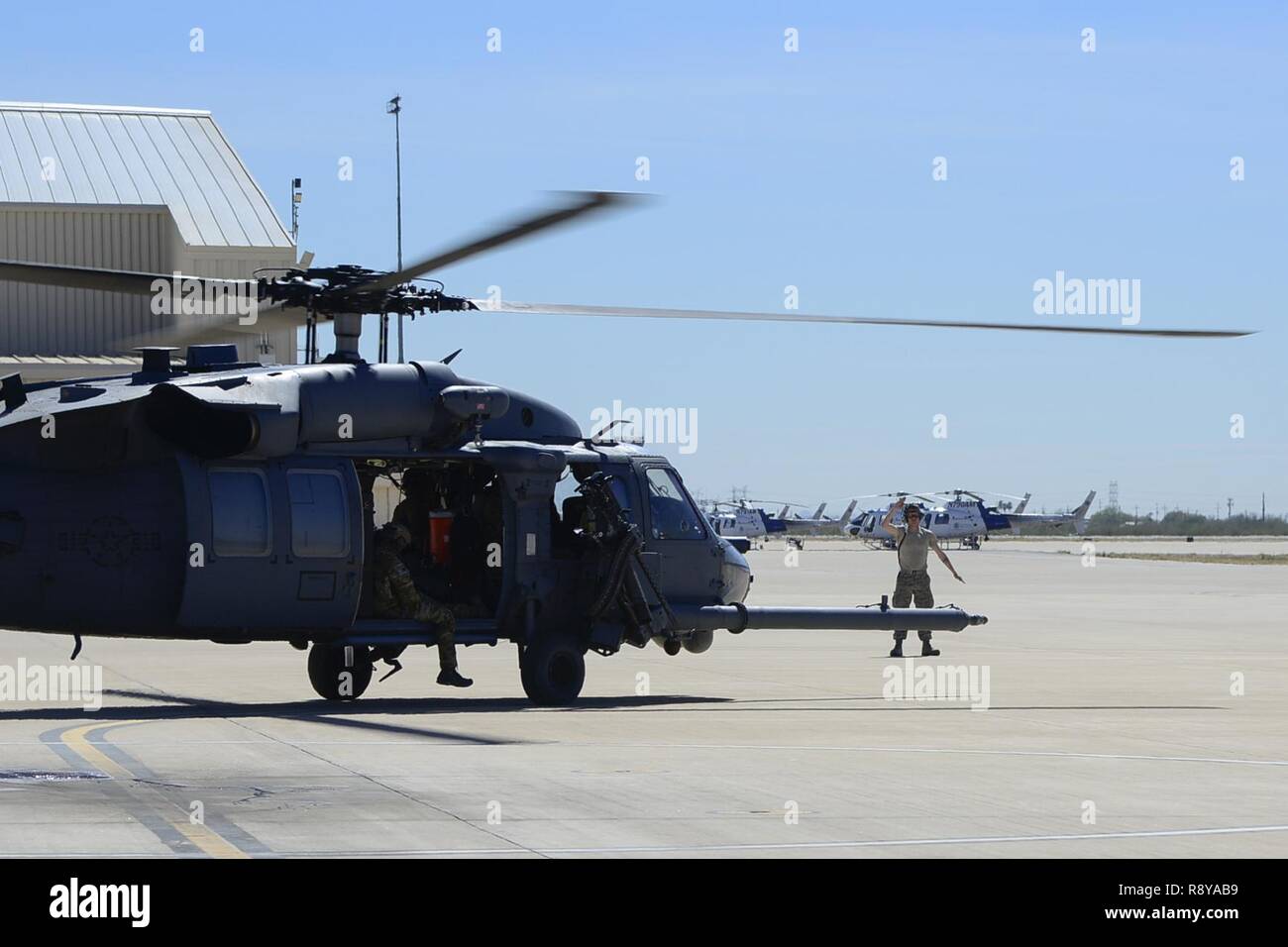 U.S. Air Force Senior Airman Aaron Diver, 55th Helicopter Maintenance ...
