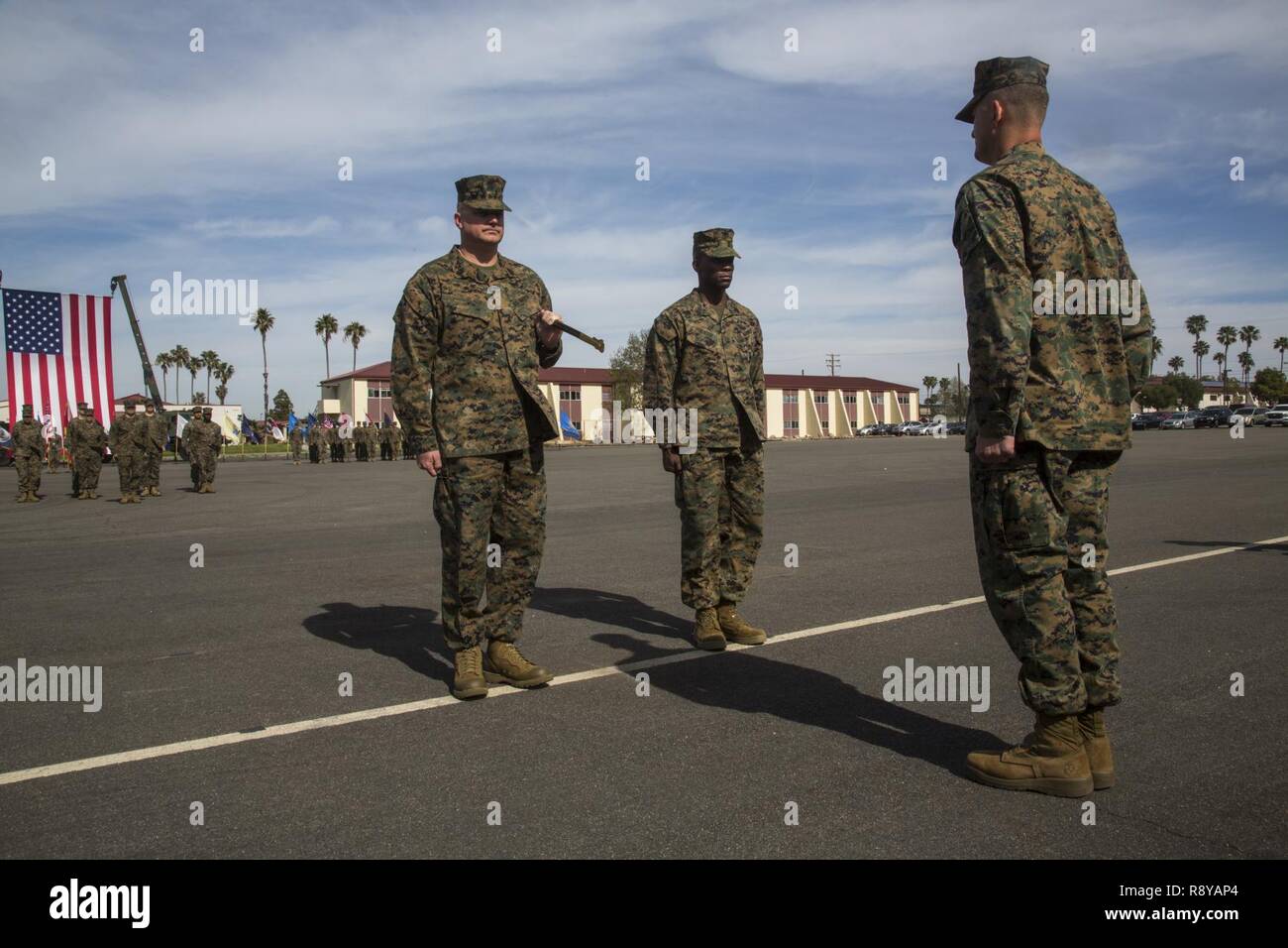U.S. Marine Corps Sgt. Maj. William Slade, sergeant major of the 13th ...