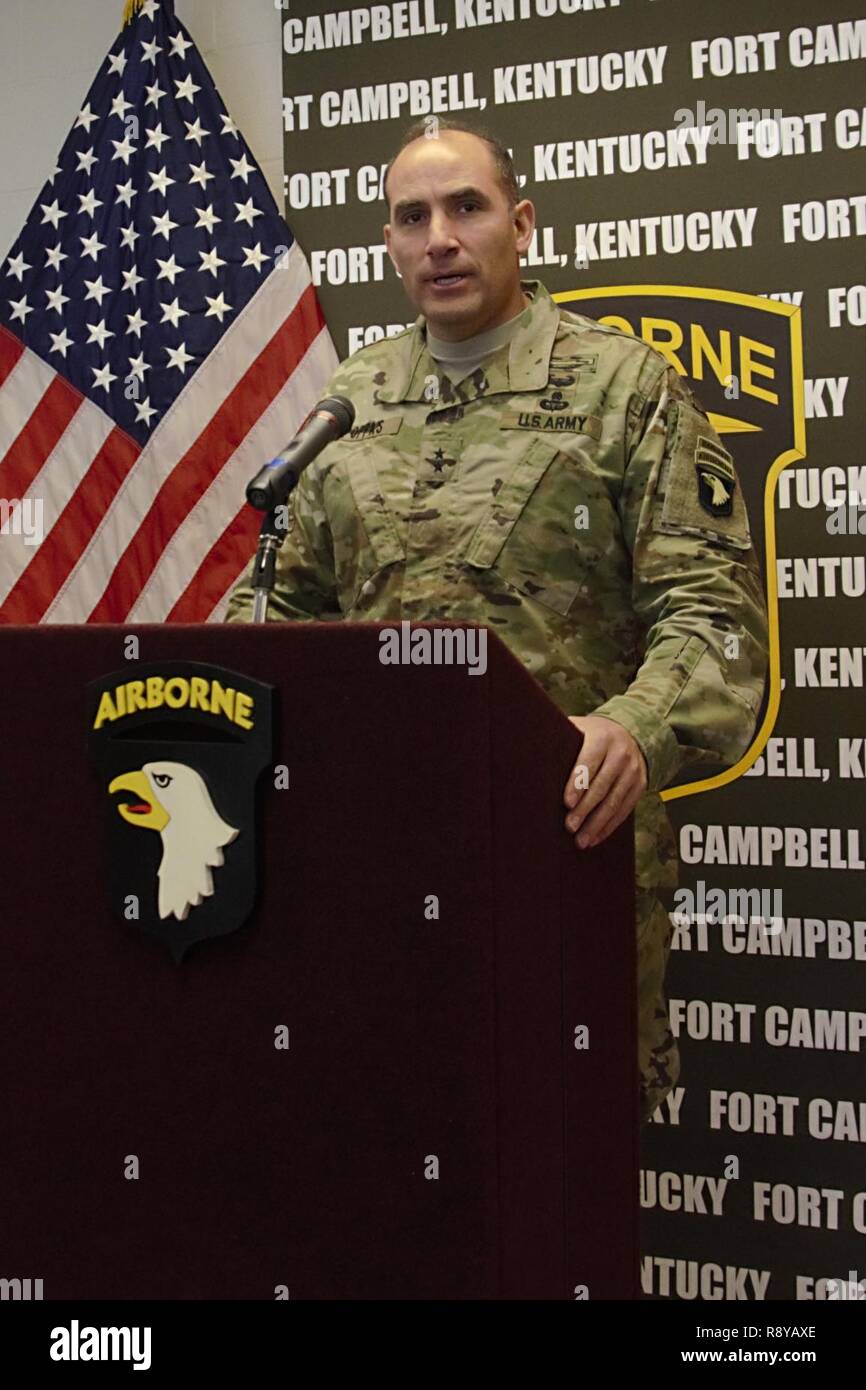 The 101st airborne division and fort campbell commander hi-res stock ...