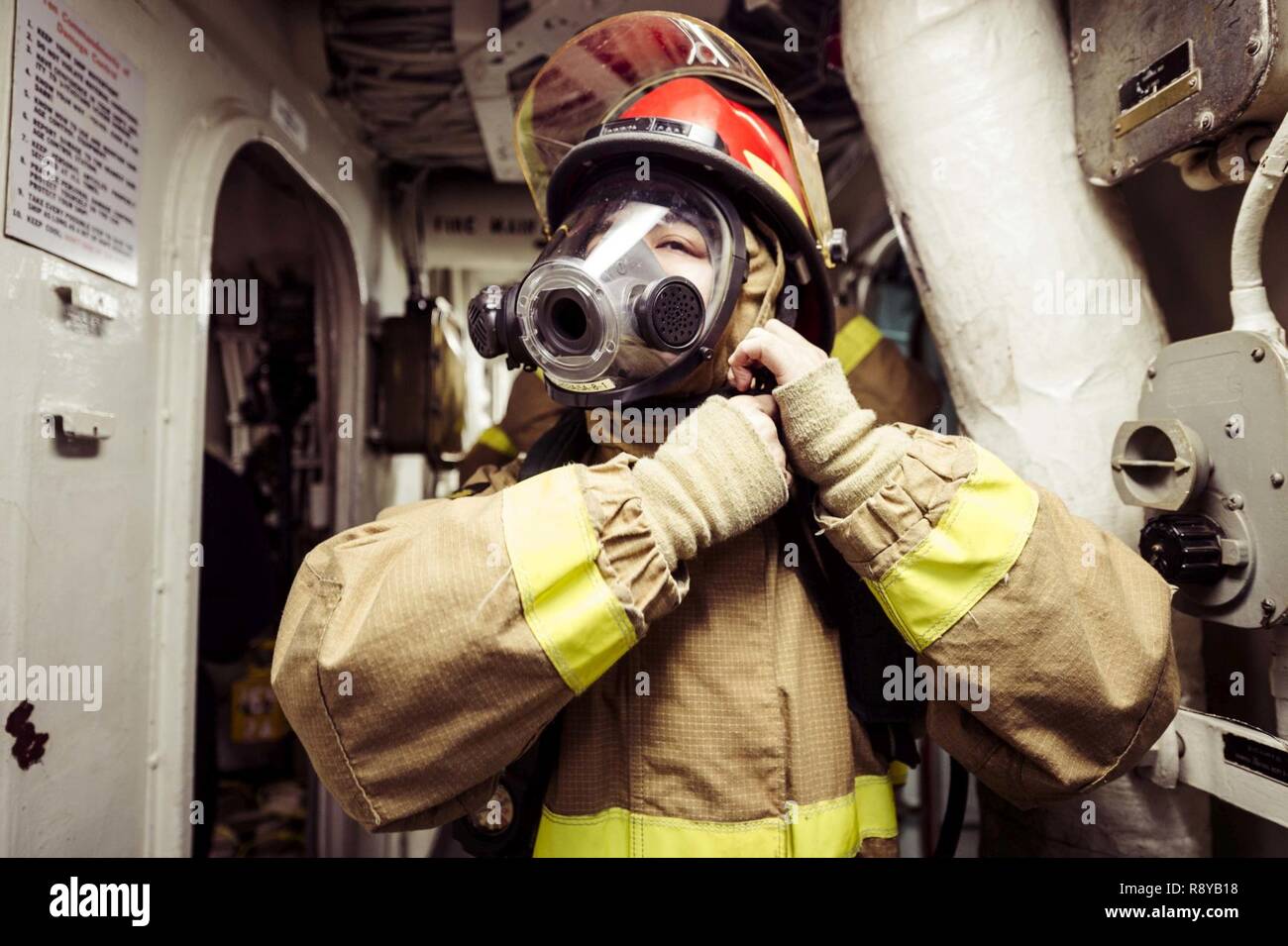 EAST CHINA SEA (March 9, 2017) Fireman Phong Nguyen, from Tulsa ...