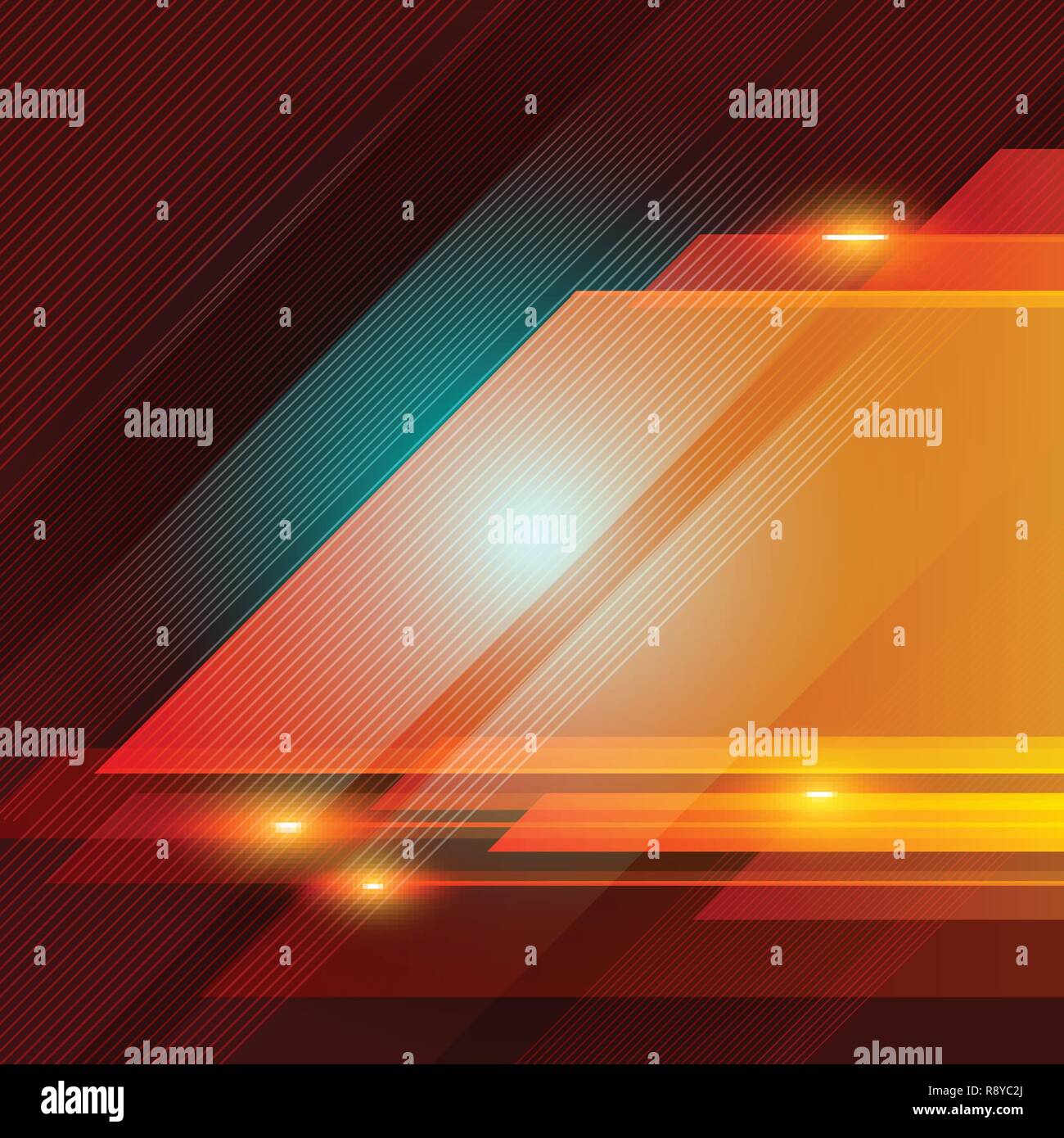 Abstract technology geometric red color shiny motion background ...