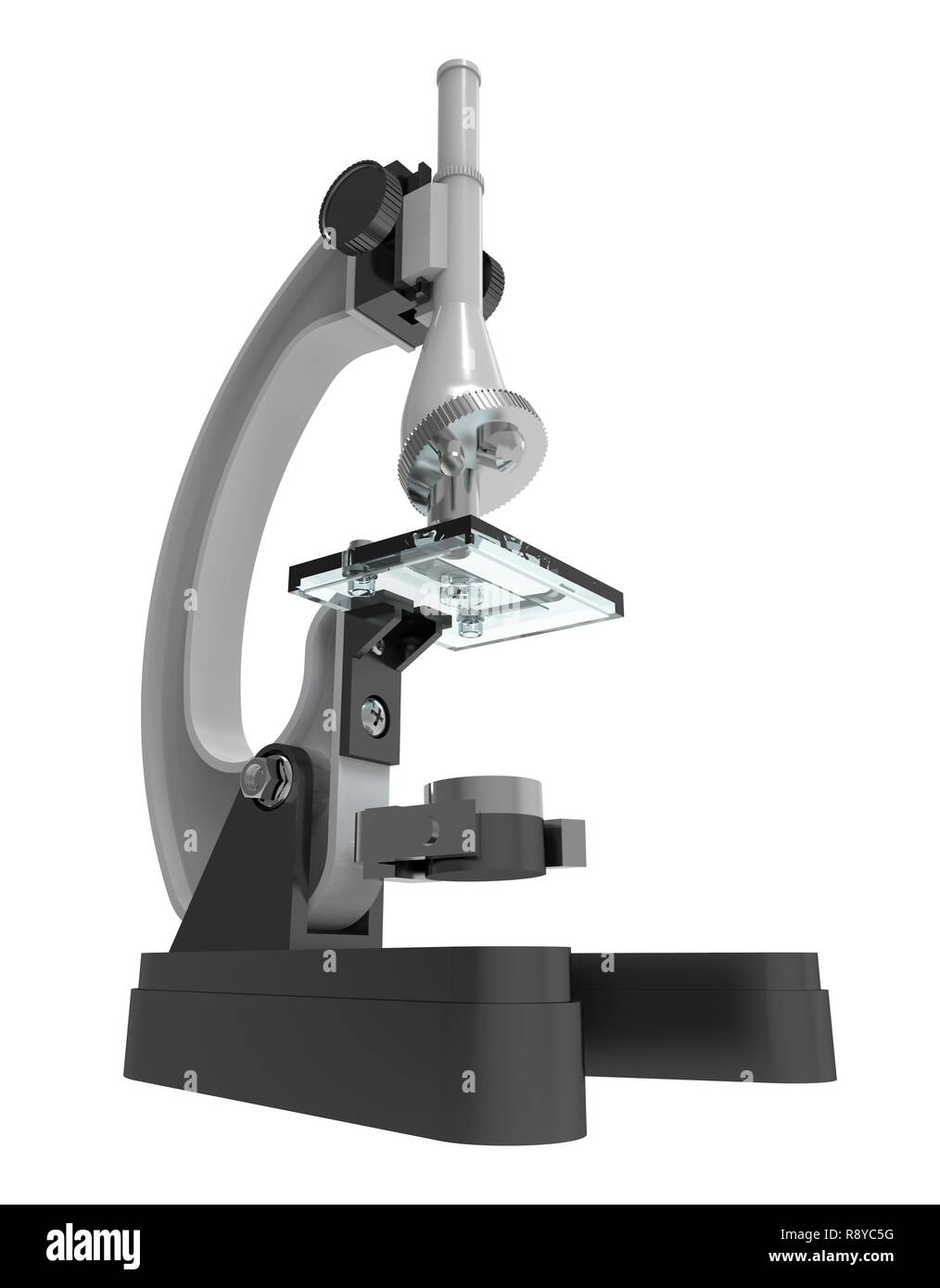 Microscope isolated on the white background 3d illustration Stock Photo ...