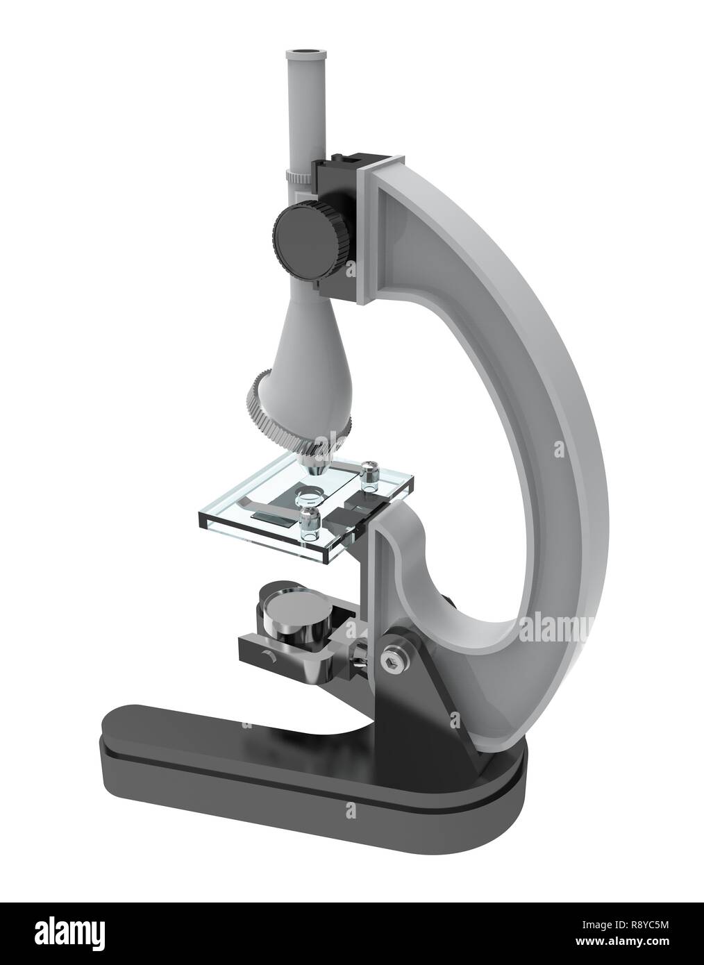 Microscope isolated on the white background 3d illustration Stock Photo ...