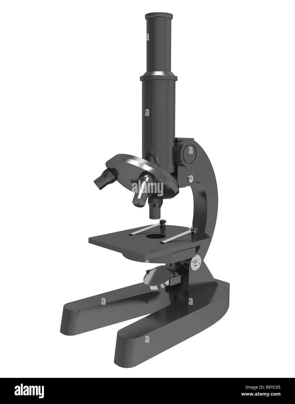 Microscope isolated on the white background 3d illustration Stock Photo ...